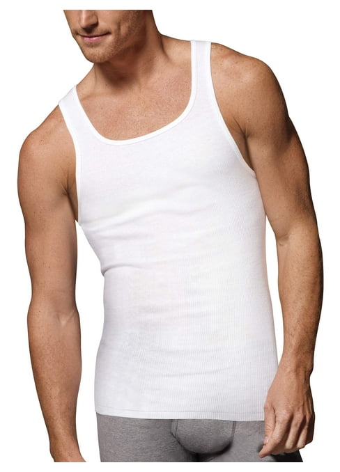 Hanes Men's White Tagless Extreme Value Bonus 12 Pack Comfortsoft Tank ...