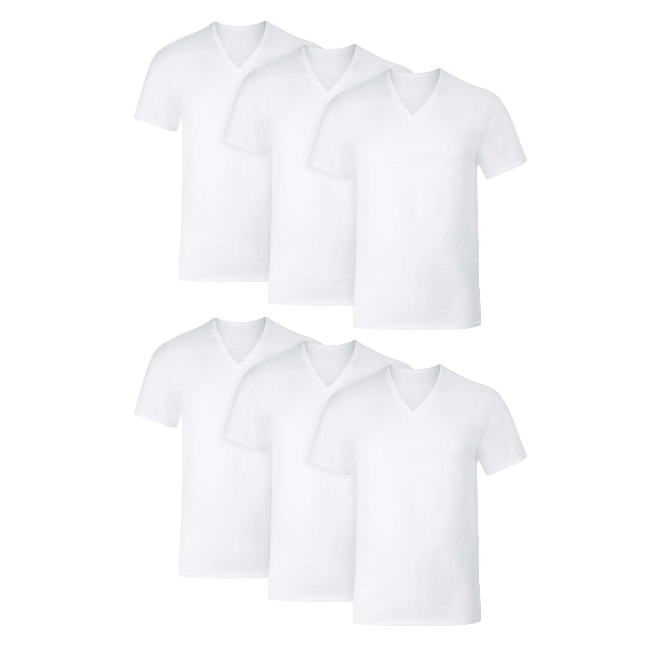 Undershirts T-Shirt Pack, V-Neck Cotton-Stretch Tees for Men, Moisture ...
