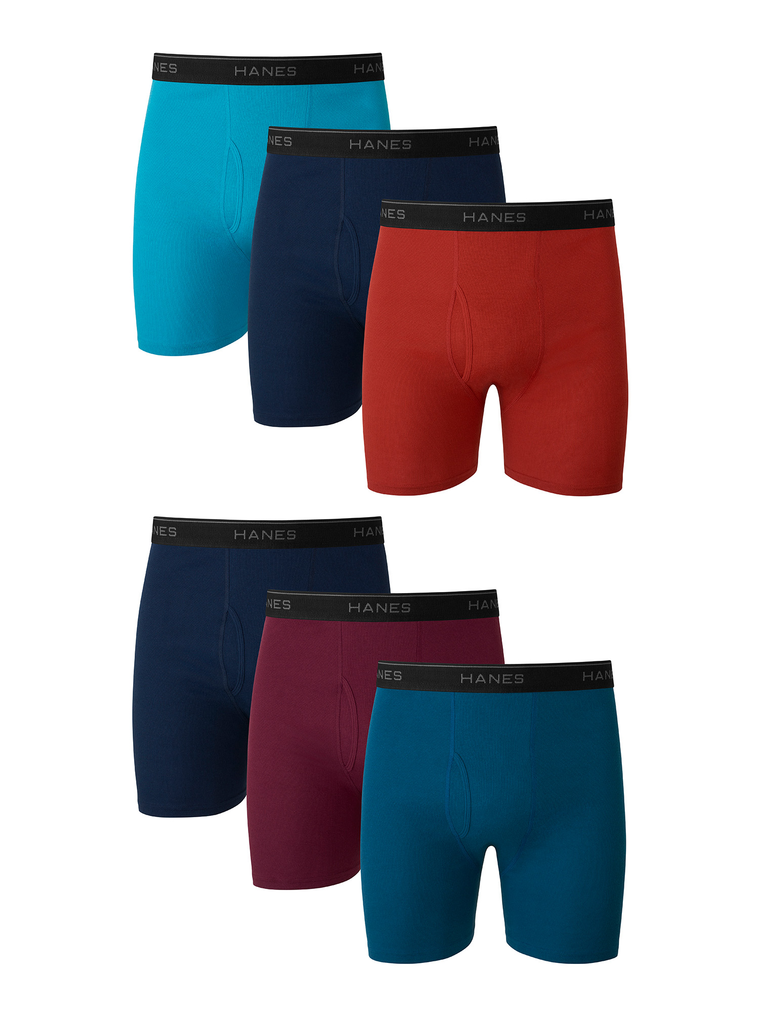 George Men's Regular Leg Boxer Briefs, 6-Pack - Walmart.com