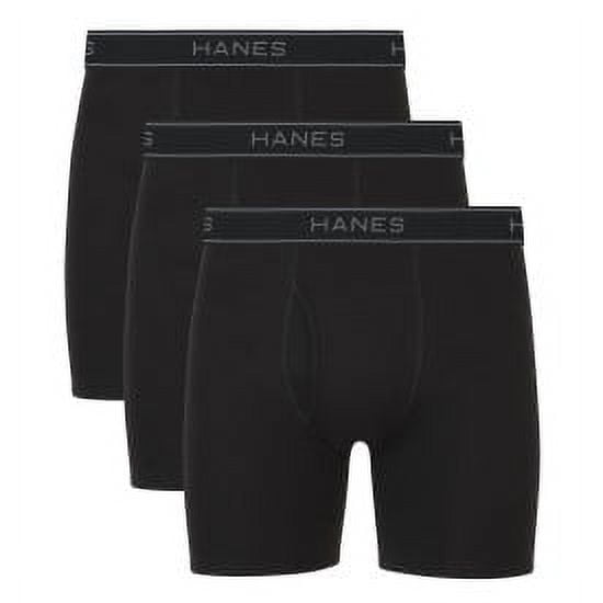 Hanes Men's Value Stretch Boxer Brief Underwear, Black, 3-Pack - Walmart.com