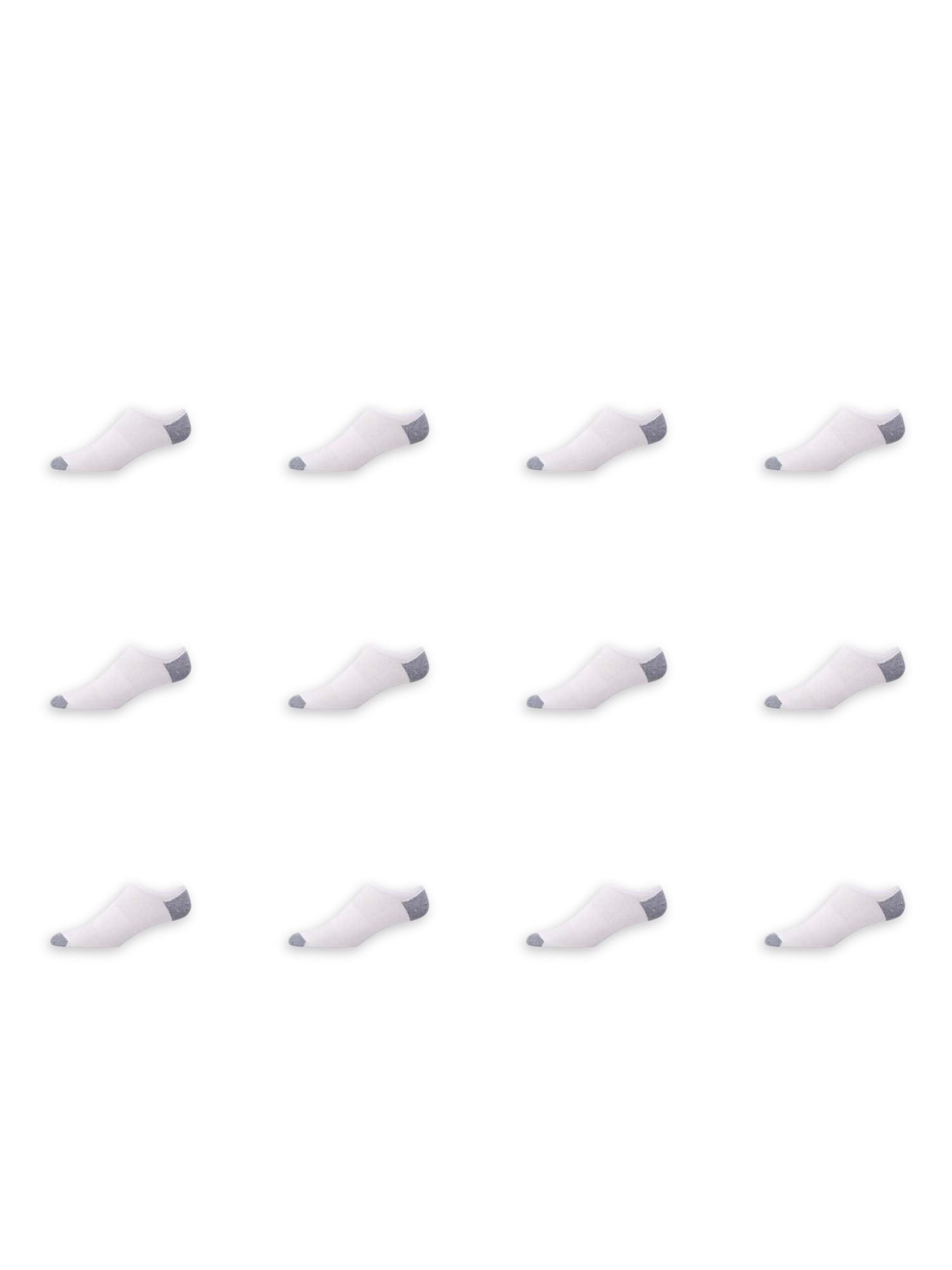 Hanes Men's X-Temp Active Cool Lightweight Super Low No Show Socks, 12 ...