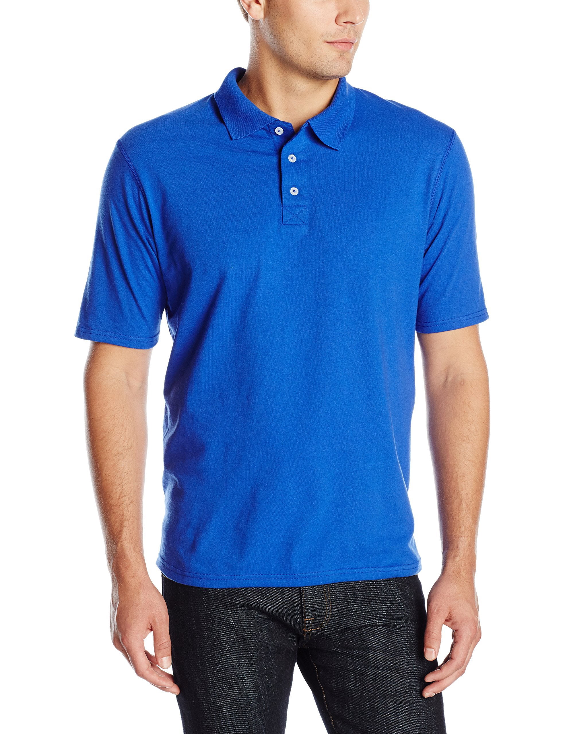 Hanes Men's X-Temp Polo Shirt, Cotton Blend, Moisture Wicking, Cool Fit ...