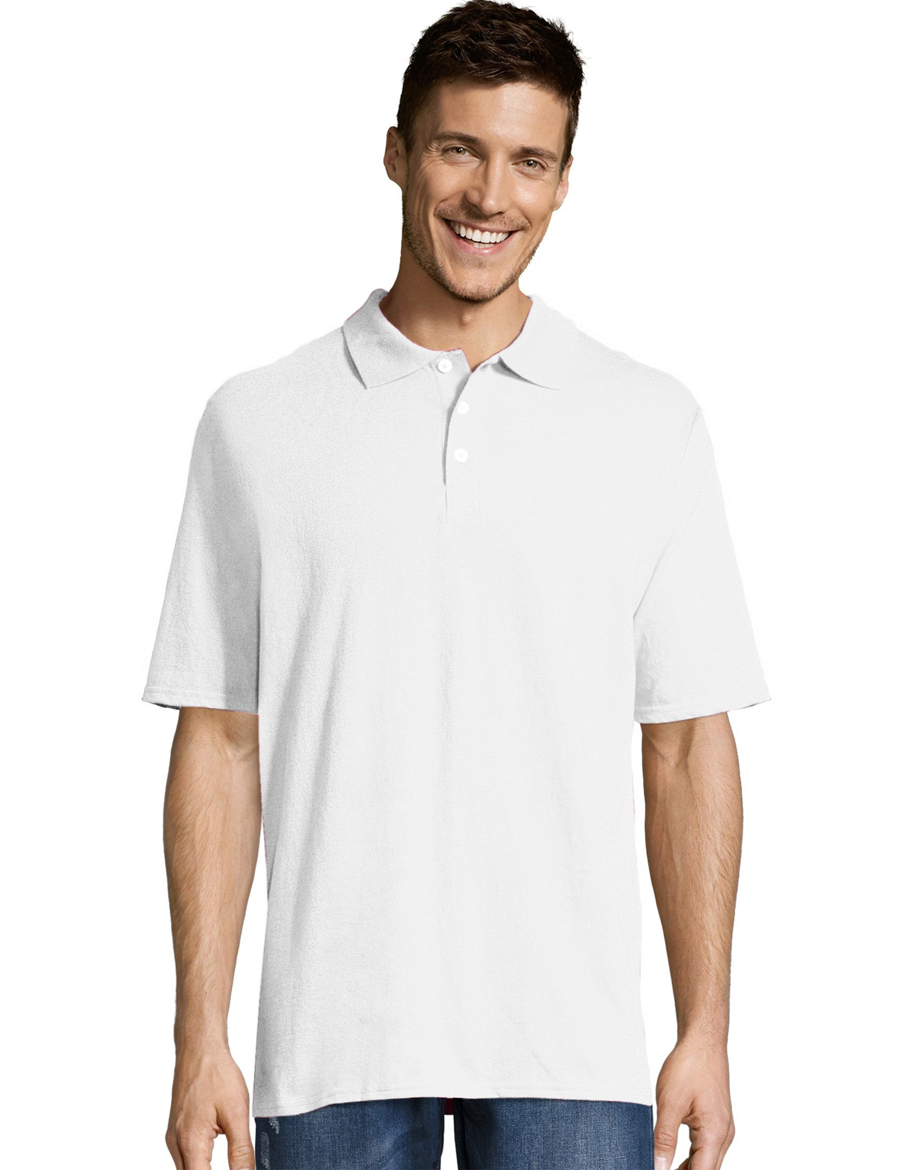 Hanes Men's X-Temp Jersey Polo Shirt - Walmart.com