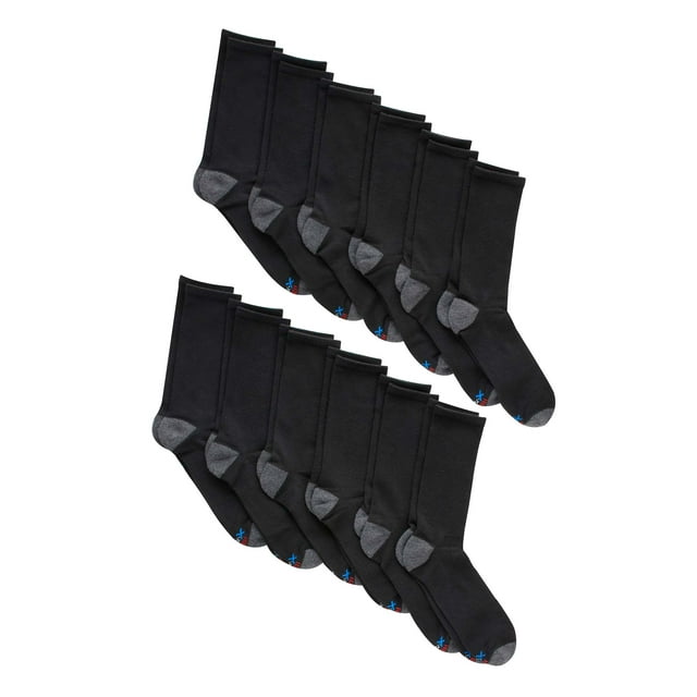 Hanes Men's X-Temp MOVES Lightweight Crew Socks, 12-Pack - Walmart.com