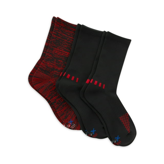Hanes Mens X Temp Performance Crew Socks 3 Pack