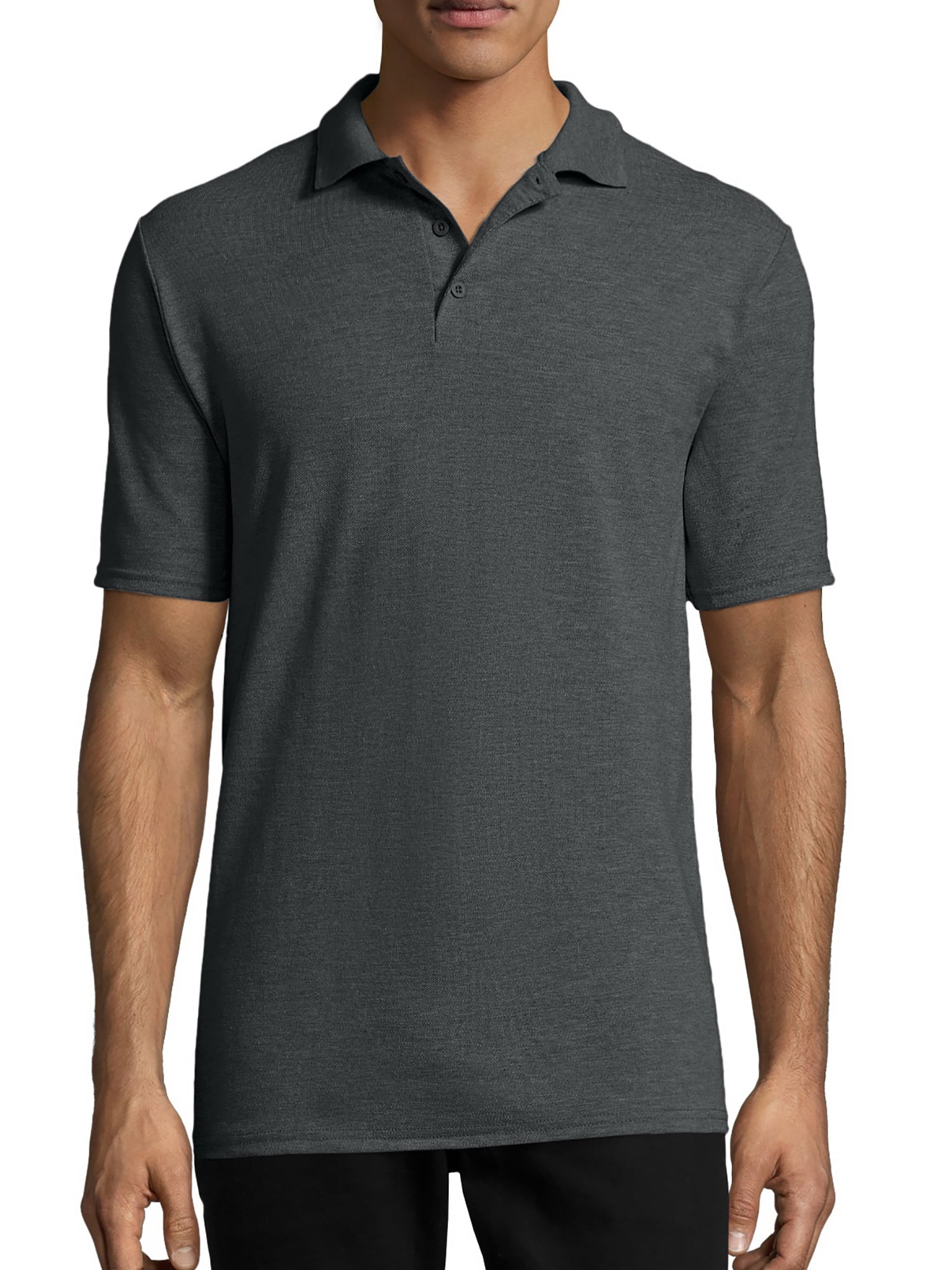Hanes Men's X-Temp Pique Polo Shirt, Cotton Jersey, Cool and Dry ...