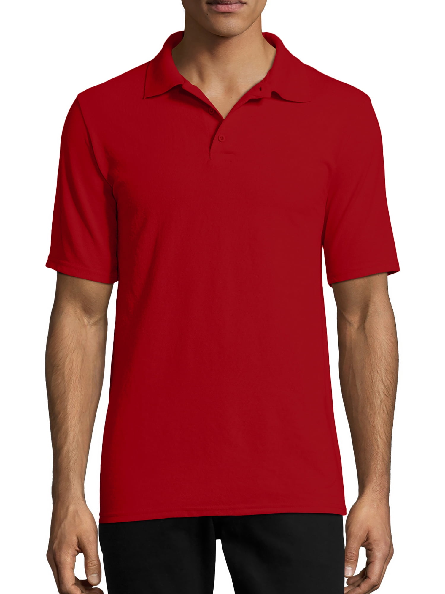 Hanes Men's X-Temp Short Sleeve Pique Polo Shirt - Walmart.com
