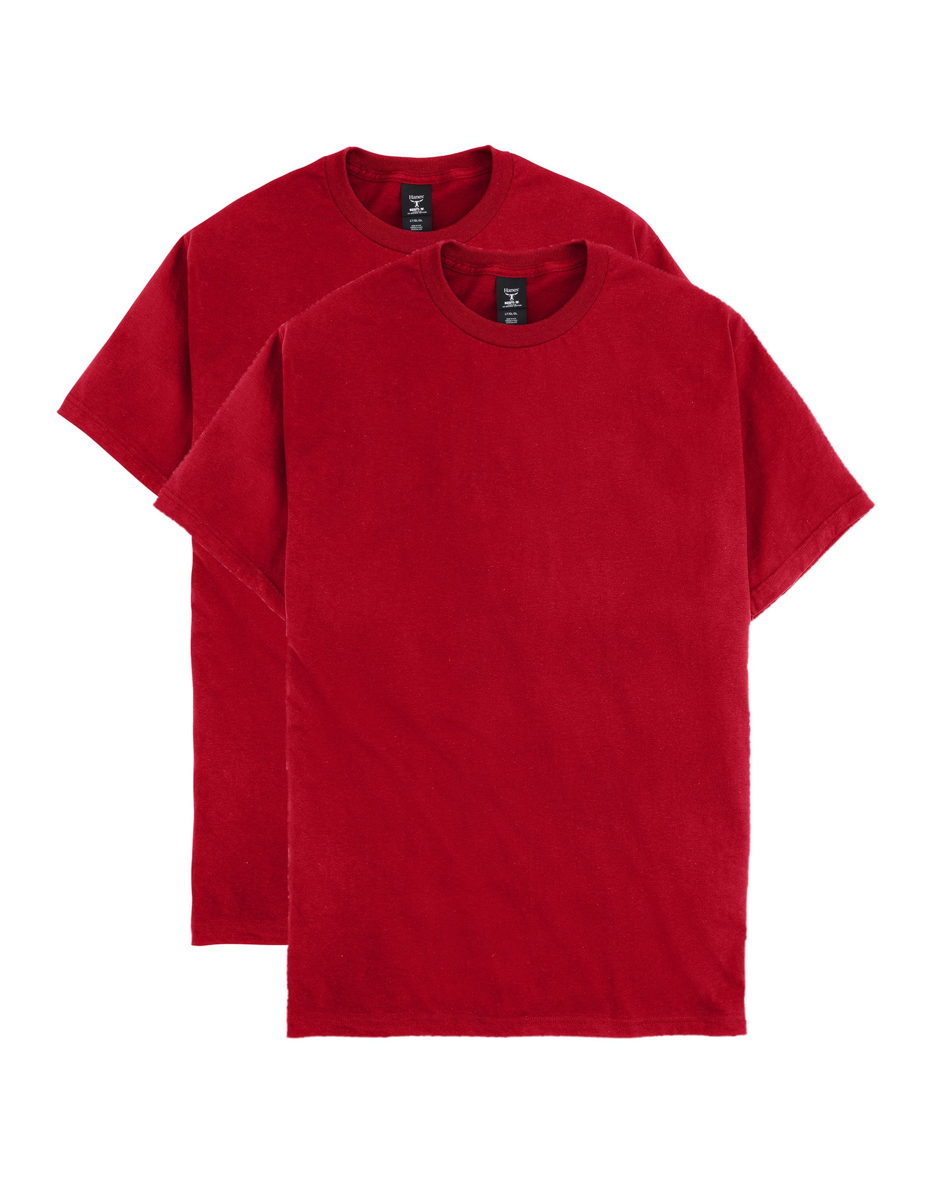 Hanes, Heavyweight Cotton T-Shirt, 3XT, Deep Red Big & Tall - Walmart.com