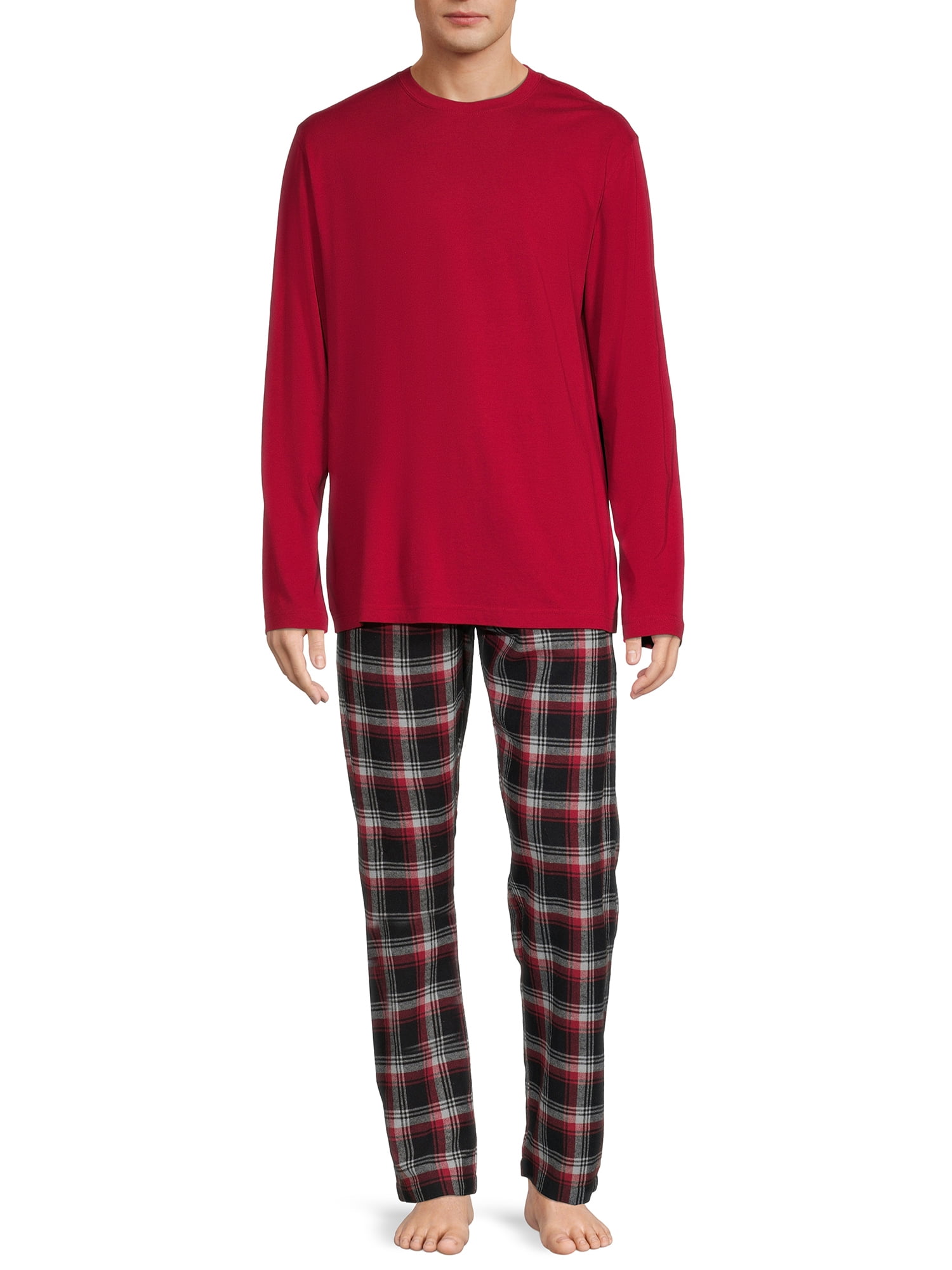 Hanes Men's and Big Men's Comfortsoft Long Sleeve Crew and Cotton ...