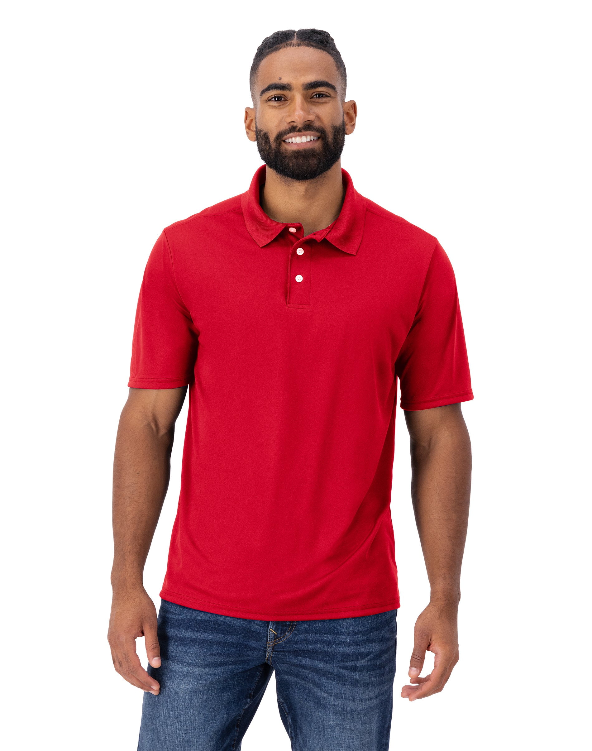 Hanes Sport Cool DRI Men’s Performance Polo Deep Red 3XL - Walmart.com