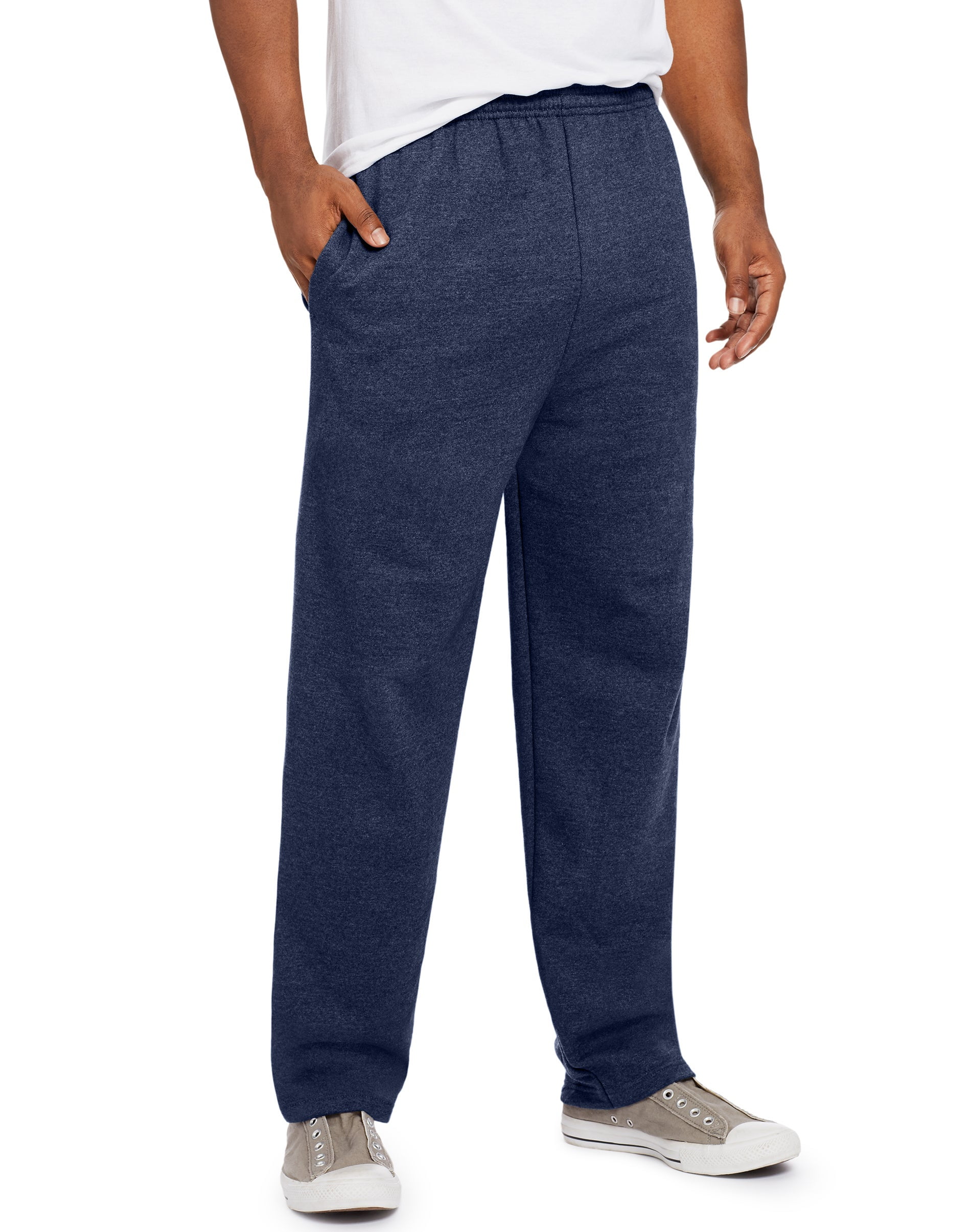 Hanes EcoSmart Men's Fleece Sweatpants with Pockets, Relaxed Fit, Sizes ...
