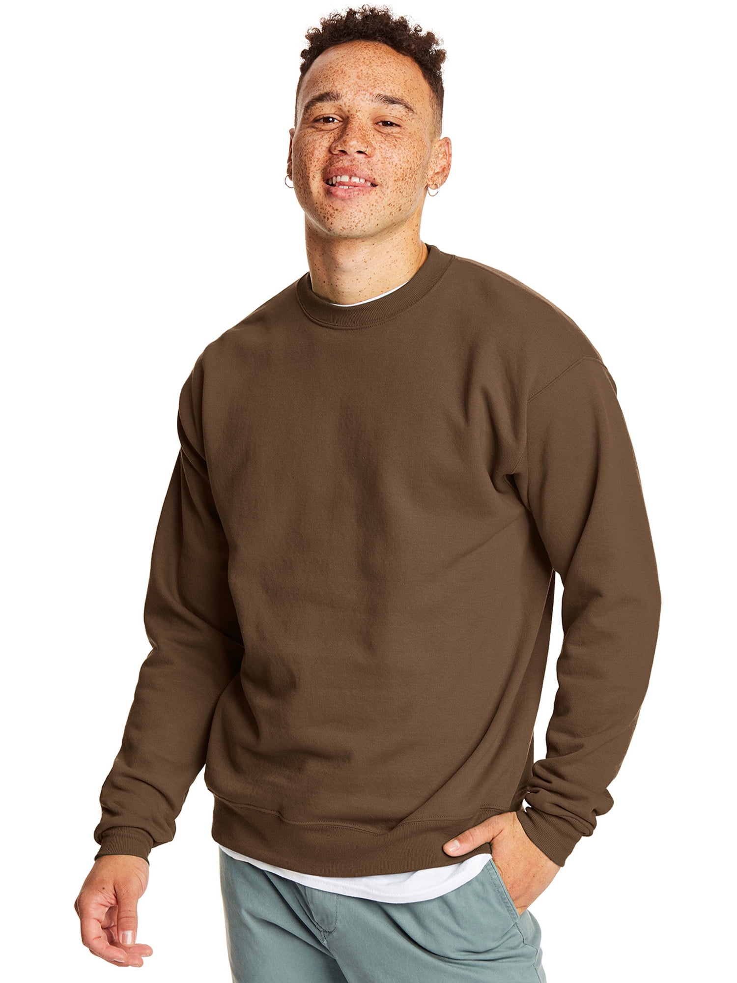 Hanes EcoSmart Fleece Sweatshirt for Men and Big Men, Durable ...