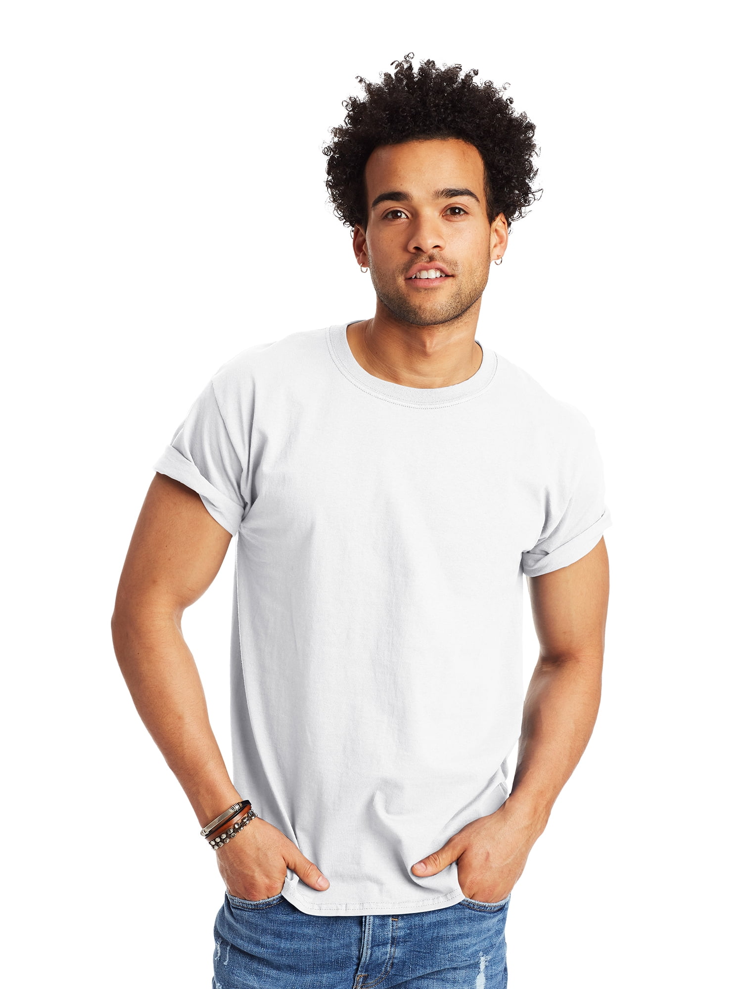 Hanes Men's and Big Men's Essentials Short Sleeve Tee, Up To Size 6XL ...
