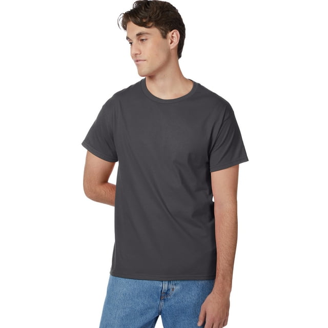 Hanes Men's and Big Men's Essentials Short Sleeve Tee, Up To Size 6XL ...