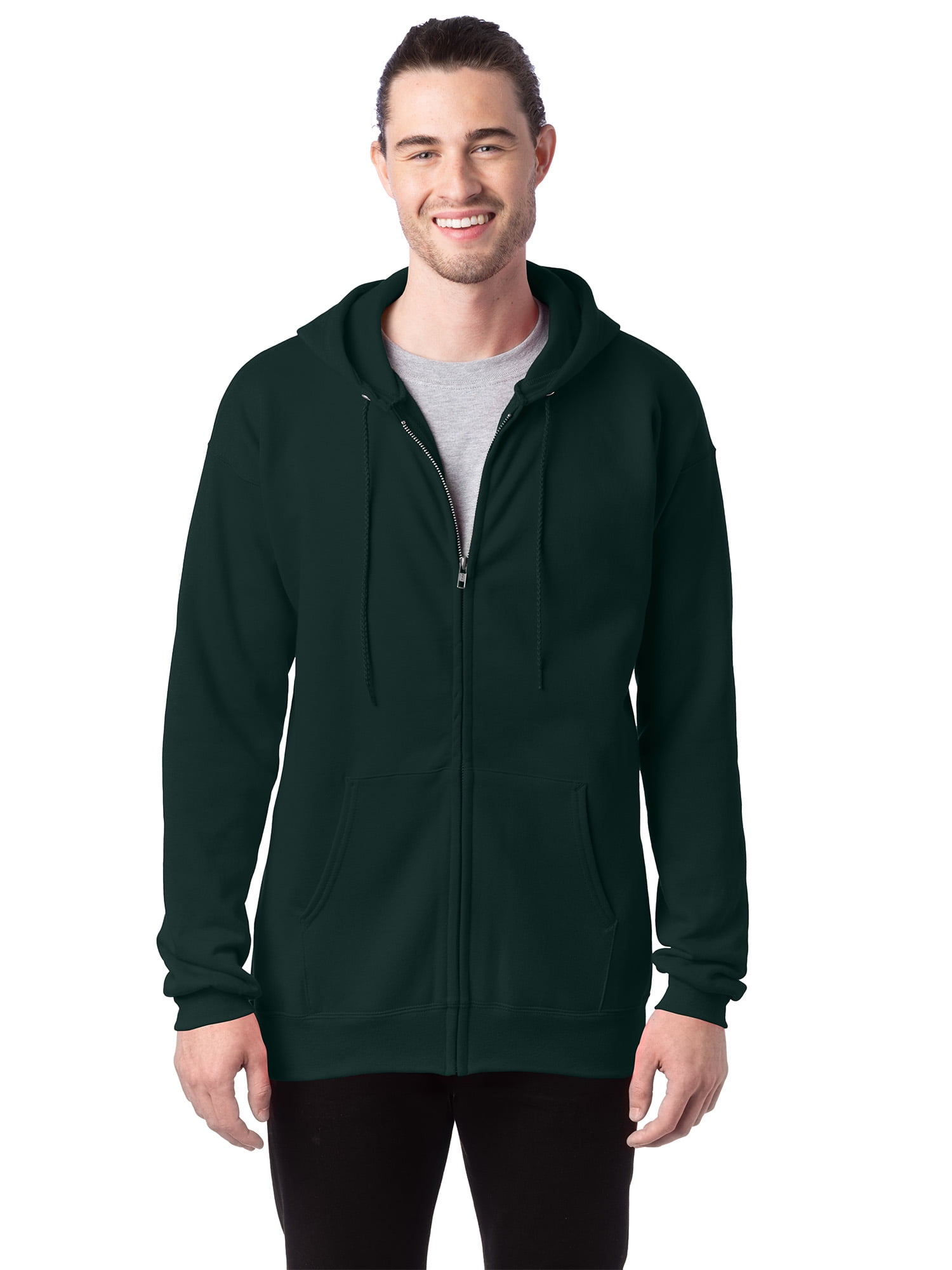 Hanes Ultimate Cotton Heavyweight Full Zip Hoodie for Men and Big Men ...