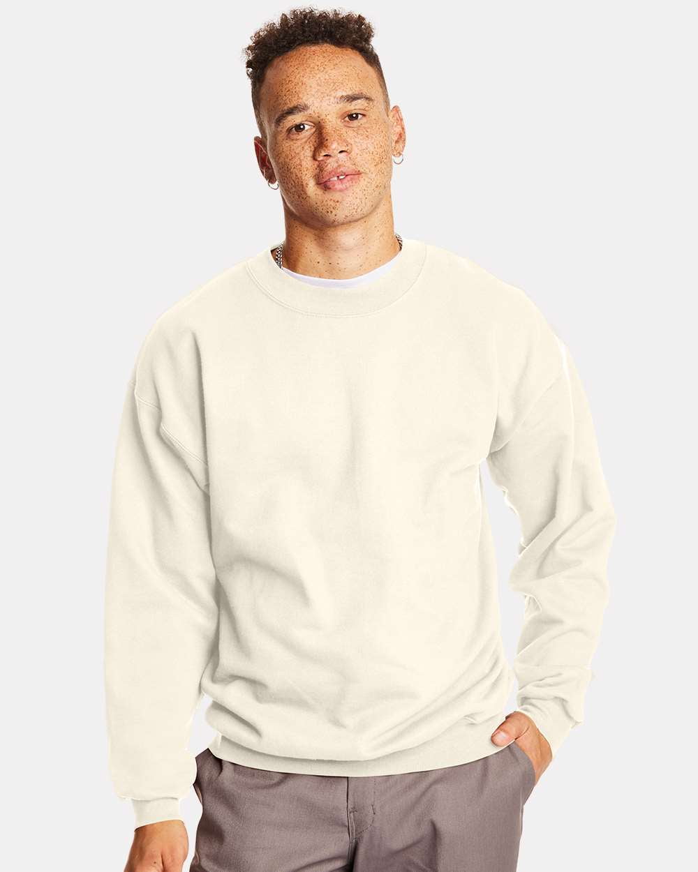 Hanes Men's and Big Men's Ultimate Cotton Heavyweight Sweatshirt, Sizes ...