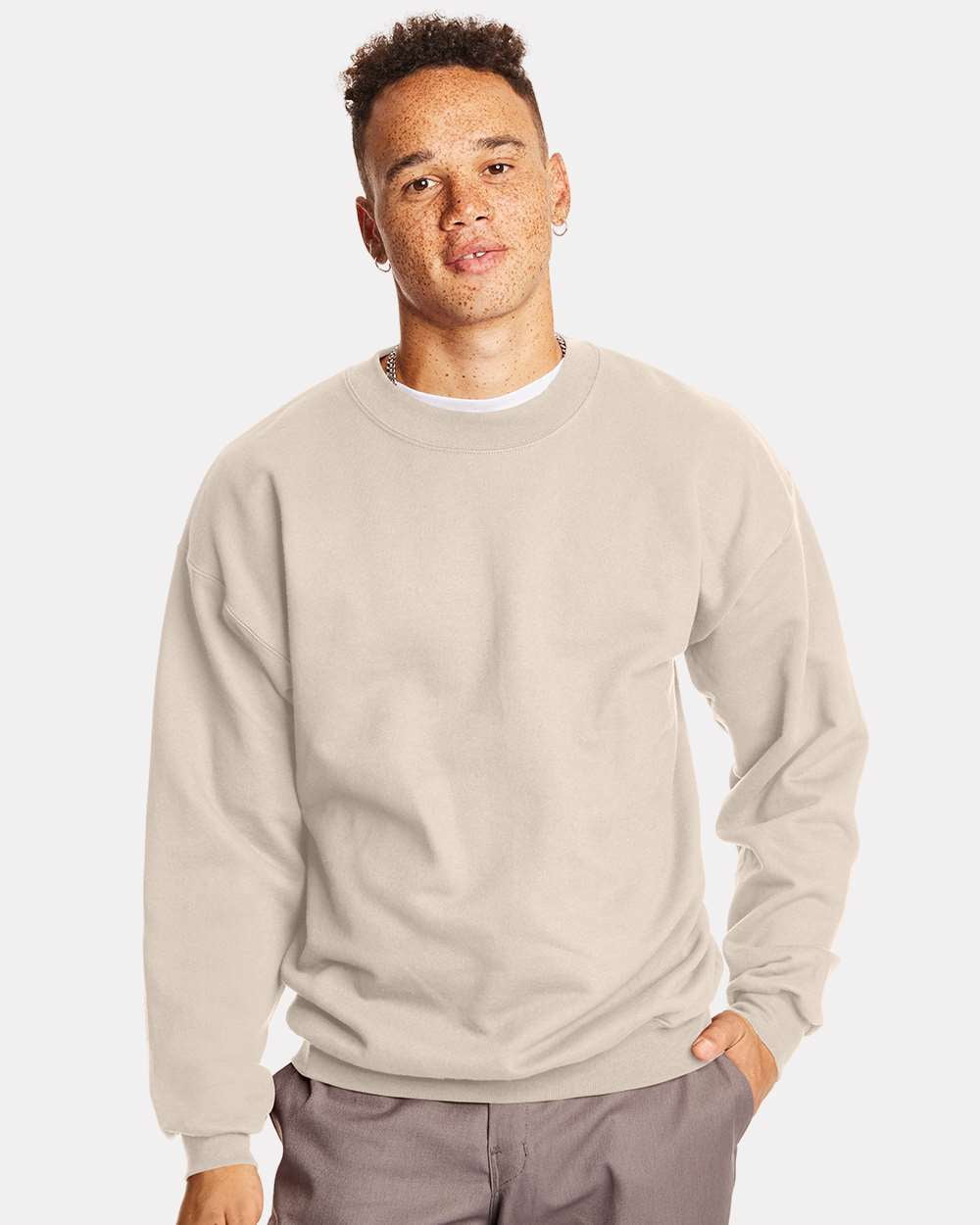 Hanes Men's and Big Men's Ultimate Cotton Heavyweight Sweatshirt, Sizes ...