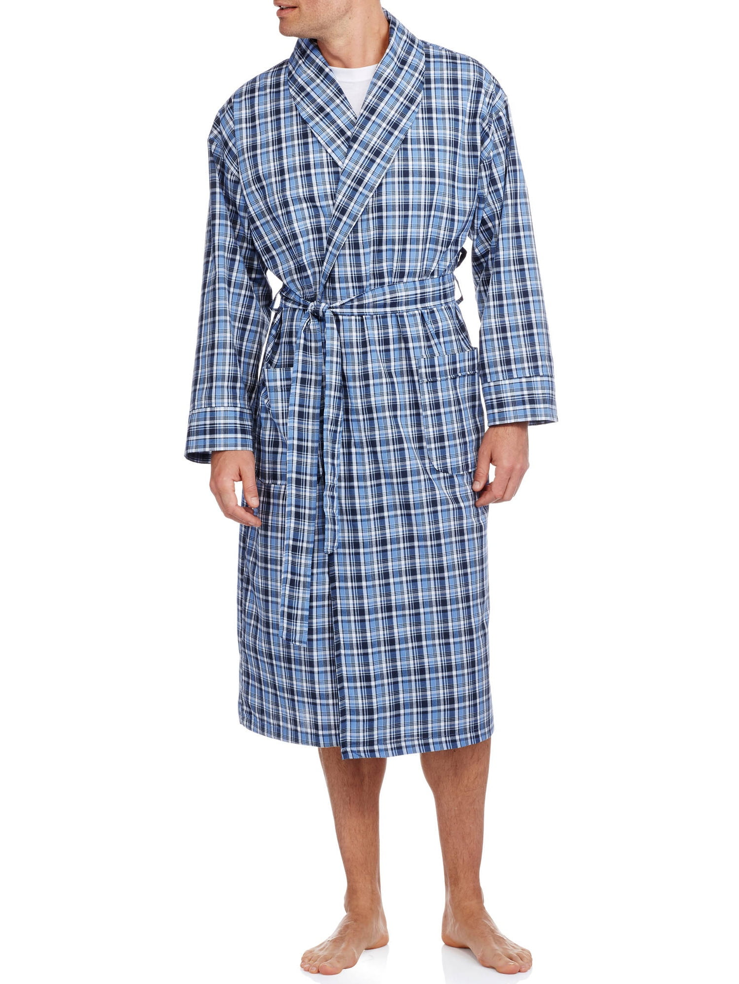 Hanes Men's and Big Men's Woven Shawl Pajama Robe - Walmart.com