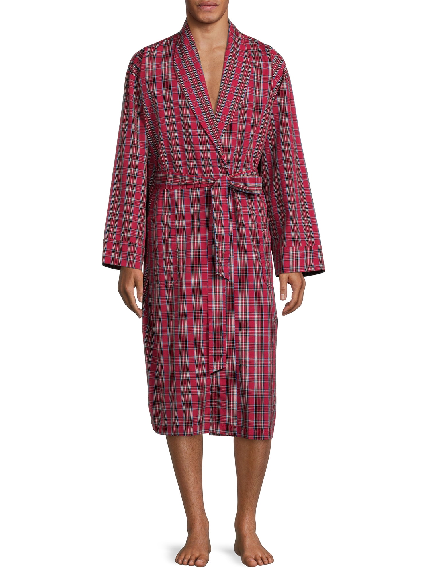 Hanes Men's Woven Shawl Pajama Robe - Comfortable, Durable Cotton Blend ...