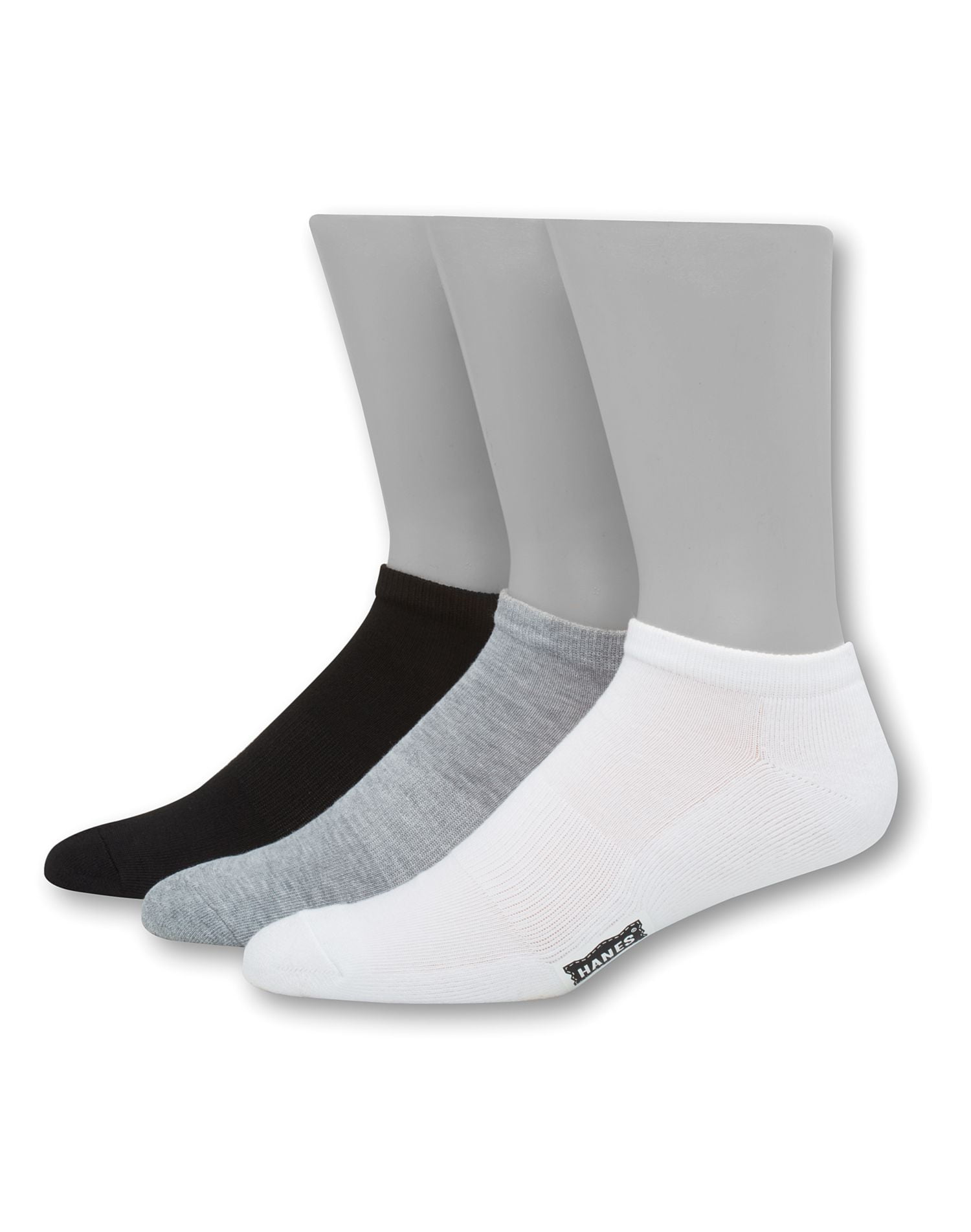 Hanes Mens Heritage Low Cut Socks 3-Pack, Half Cushion, Arch Support, 6 ...