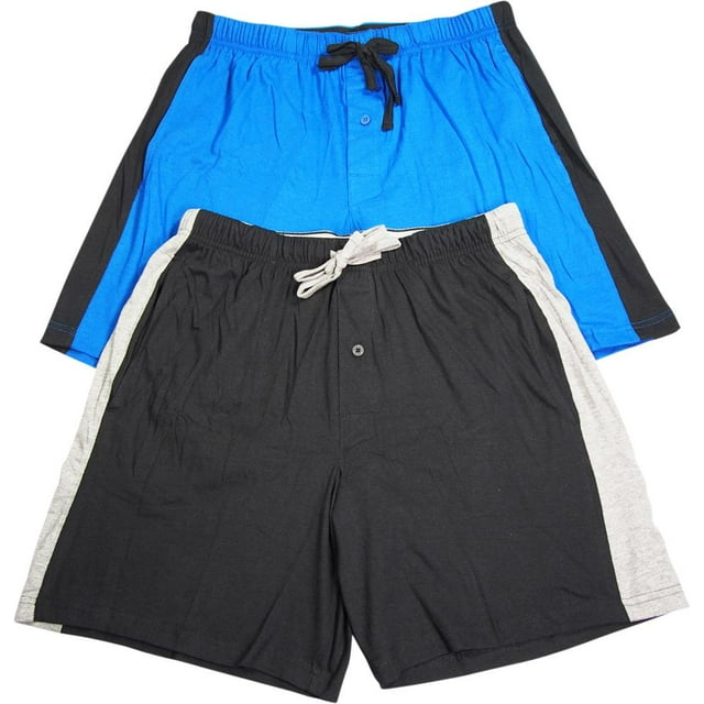 Hanes Mens 2 Pack Cotton Blend Knit Drawstring Lounge Pajama Sleep