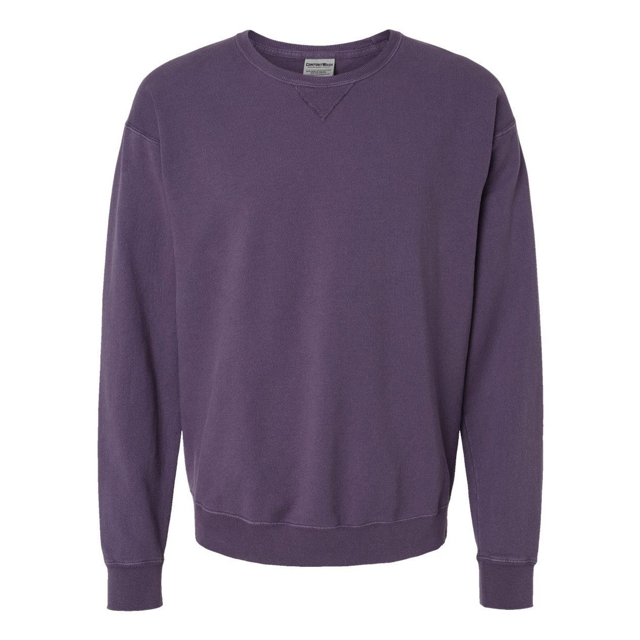 Hanes Mens Big ComfortWash Garment Dyed Fleece Sweatshirt, S, Grape ...