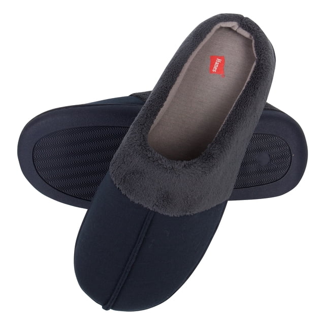 Hanes Mens ComfortSoft Memory Foam Padded Indoor/Outdoor Clog Slipper ...