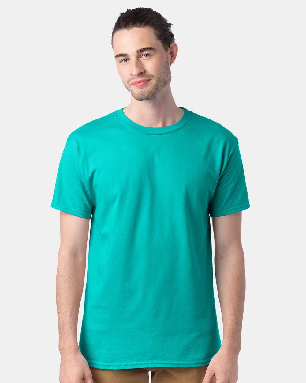 Hanes Comfort Short Sleeve Essential-T T-Shirt, 3XL, Athletic Teal, Men ...