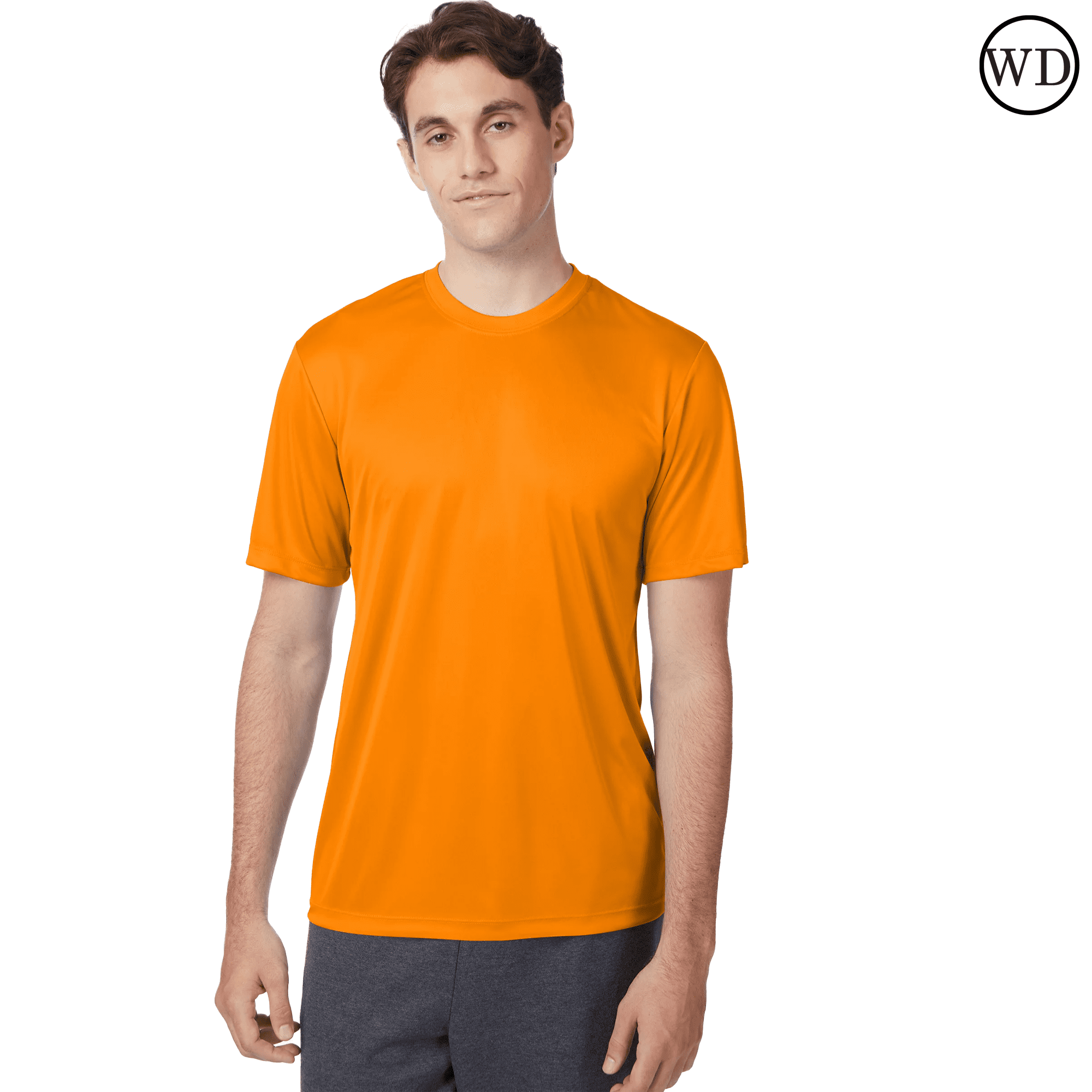 Hanes Mens Essential-T T-Shirt, High Visibility Short Sleeve Reflective ...