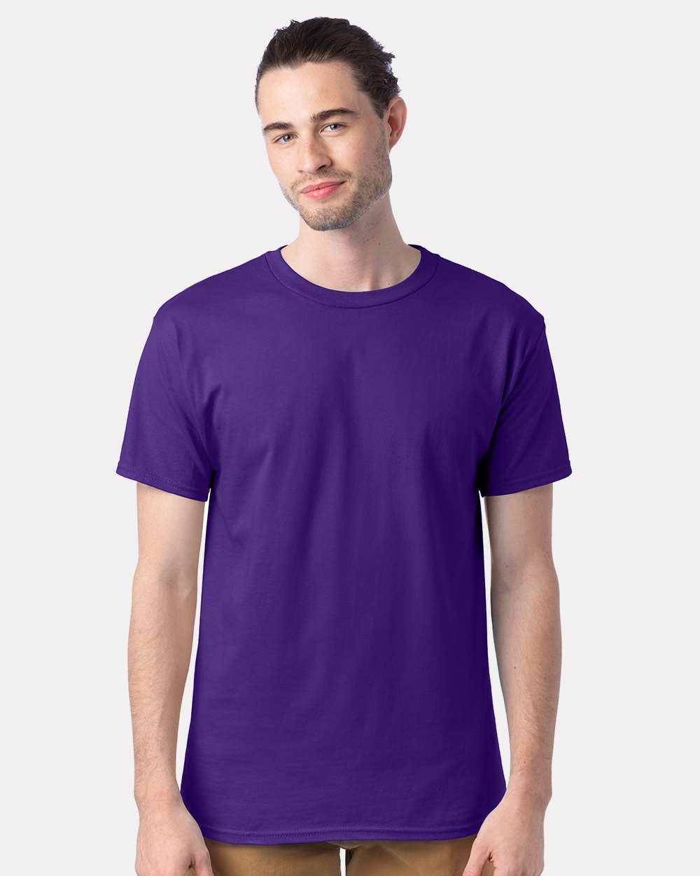 Hanes Essential-T Colored Tees, Men's Athletic Purple T-Shirt, Size S ...