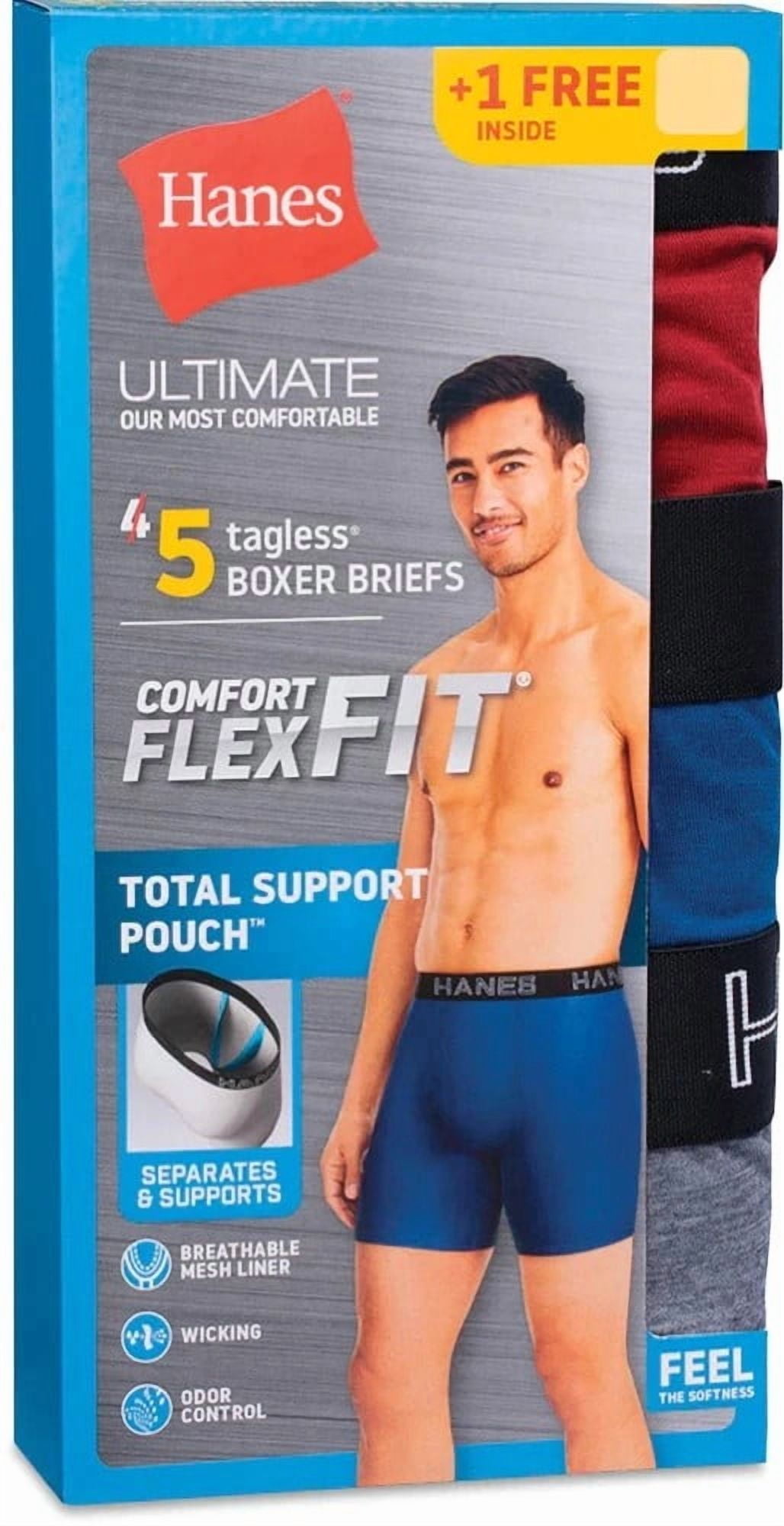 Hanes® Mens Ultimate Comfort Flex Fit Total Support Pouch 5 Pack Boxer ...