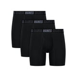 Hanes Mens Underwear Boxer Briefs, 3-Pack, Moves Anti-Chafe Boxer ...