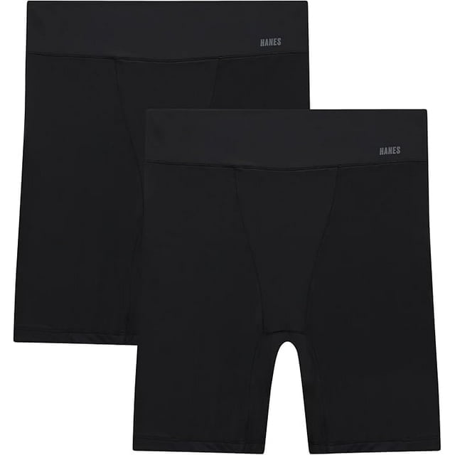 Hanes Moves Anti-Chafe, Microfiber Slip Shorts for Women, 2-Pack ...