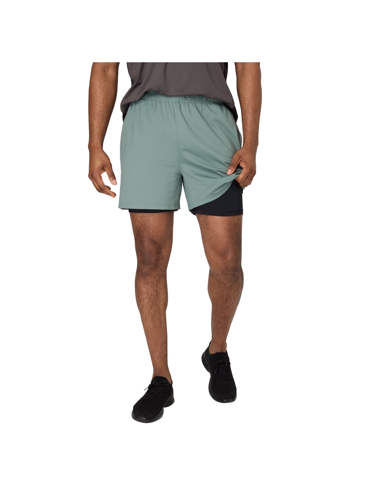 Hanes Moves Men's 2-in-1 Gym Shorts, 5" Inseam - Walmart.com
