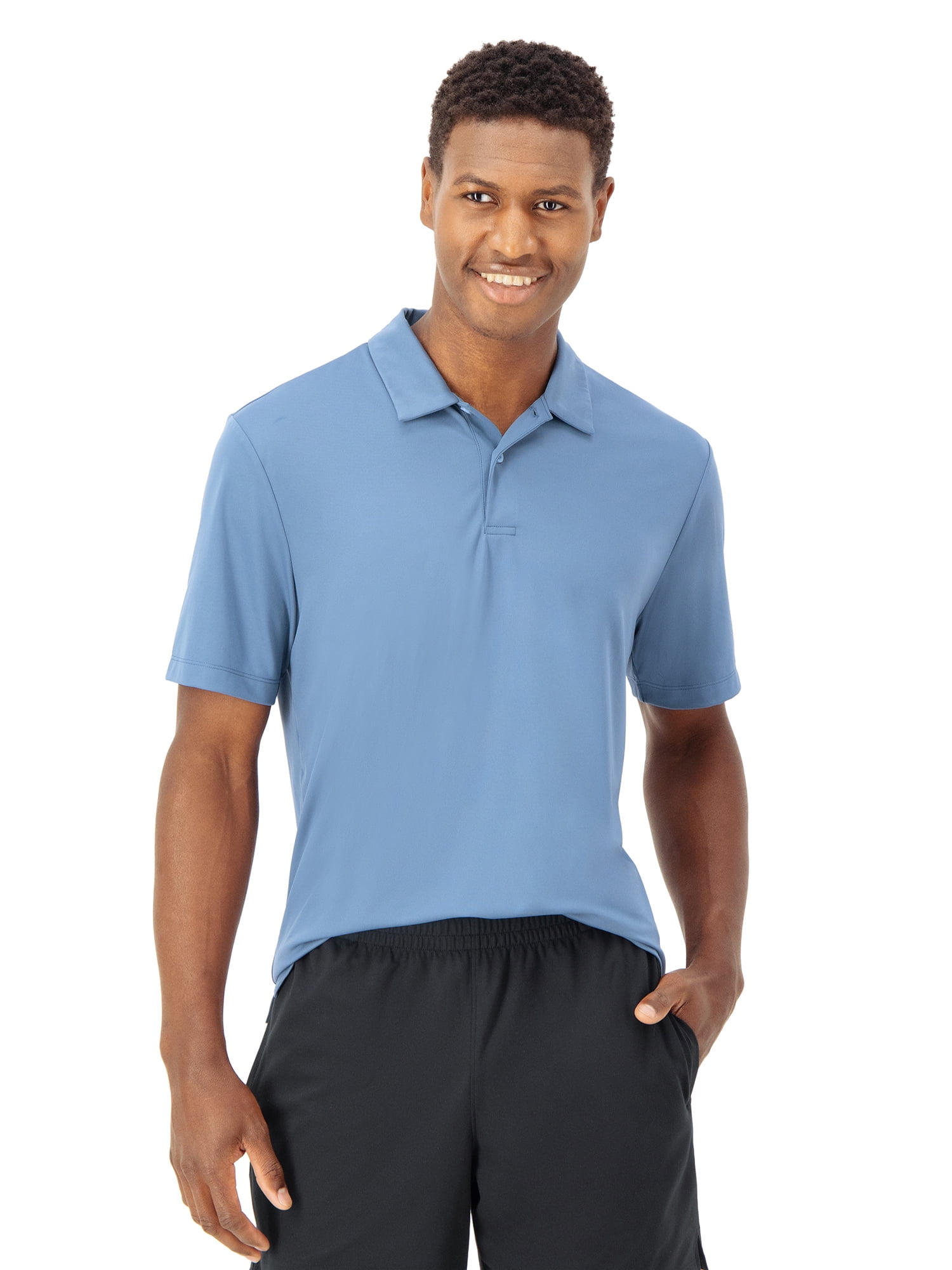 Hanes Men's Moves Short Sleeve Performance Polo, Sizes S-3XL - Walmart.com