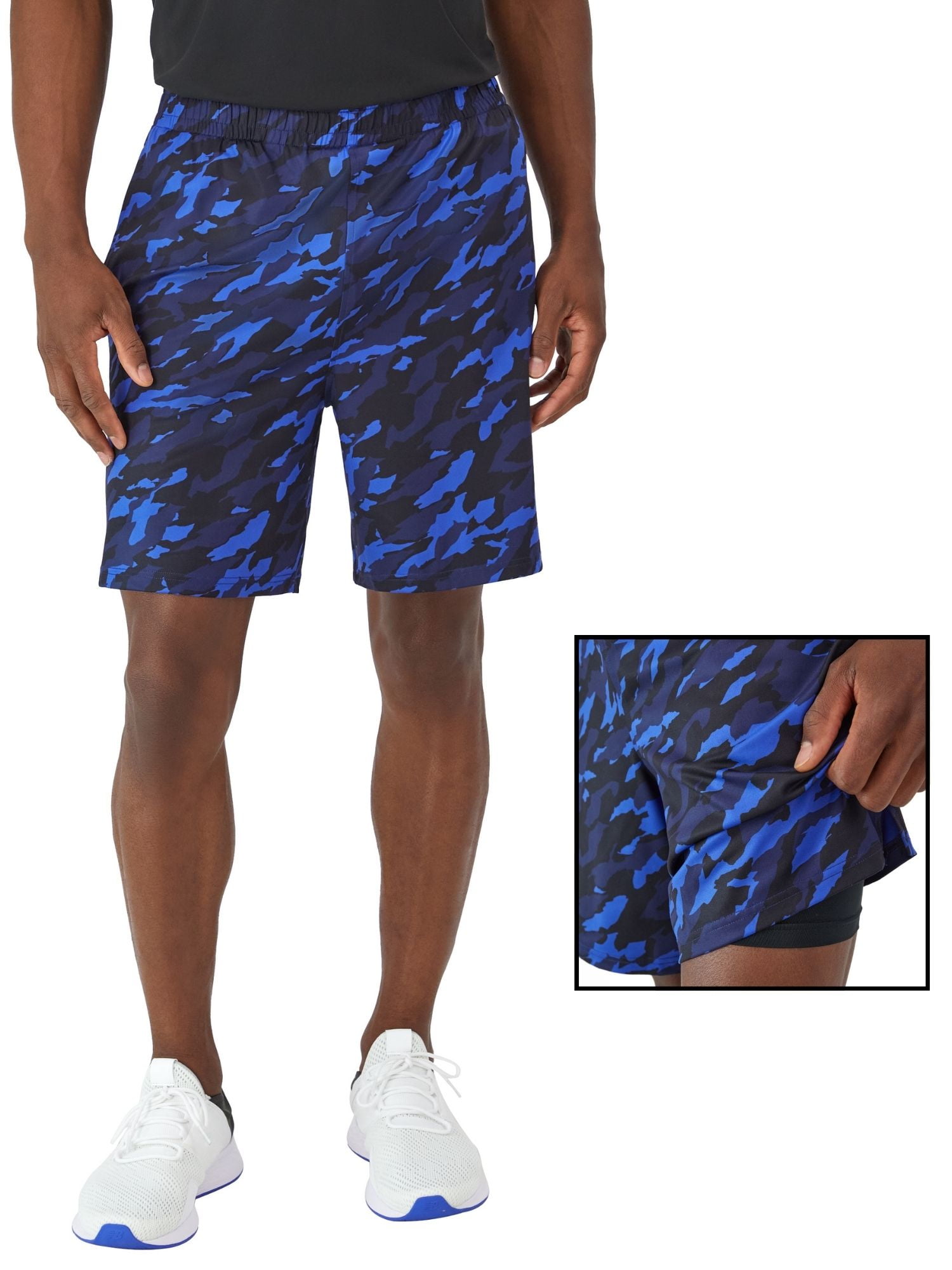 Hanes Moves Men's 2-in-1 Gym Shorts, 7" Inseam - Walmart.com