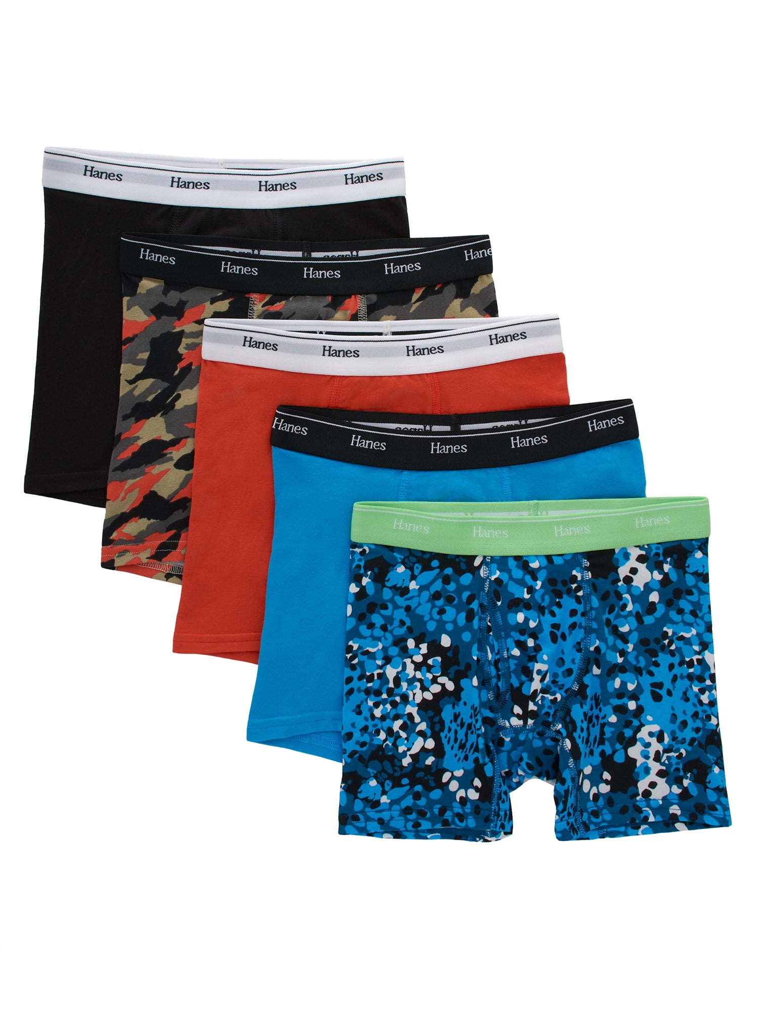 Hanes Originals Boys' Comfort Flex Waistband Boxer Briefs, 5-Pack ...