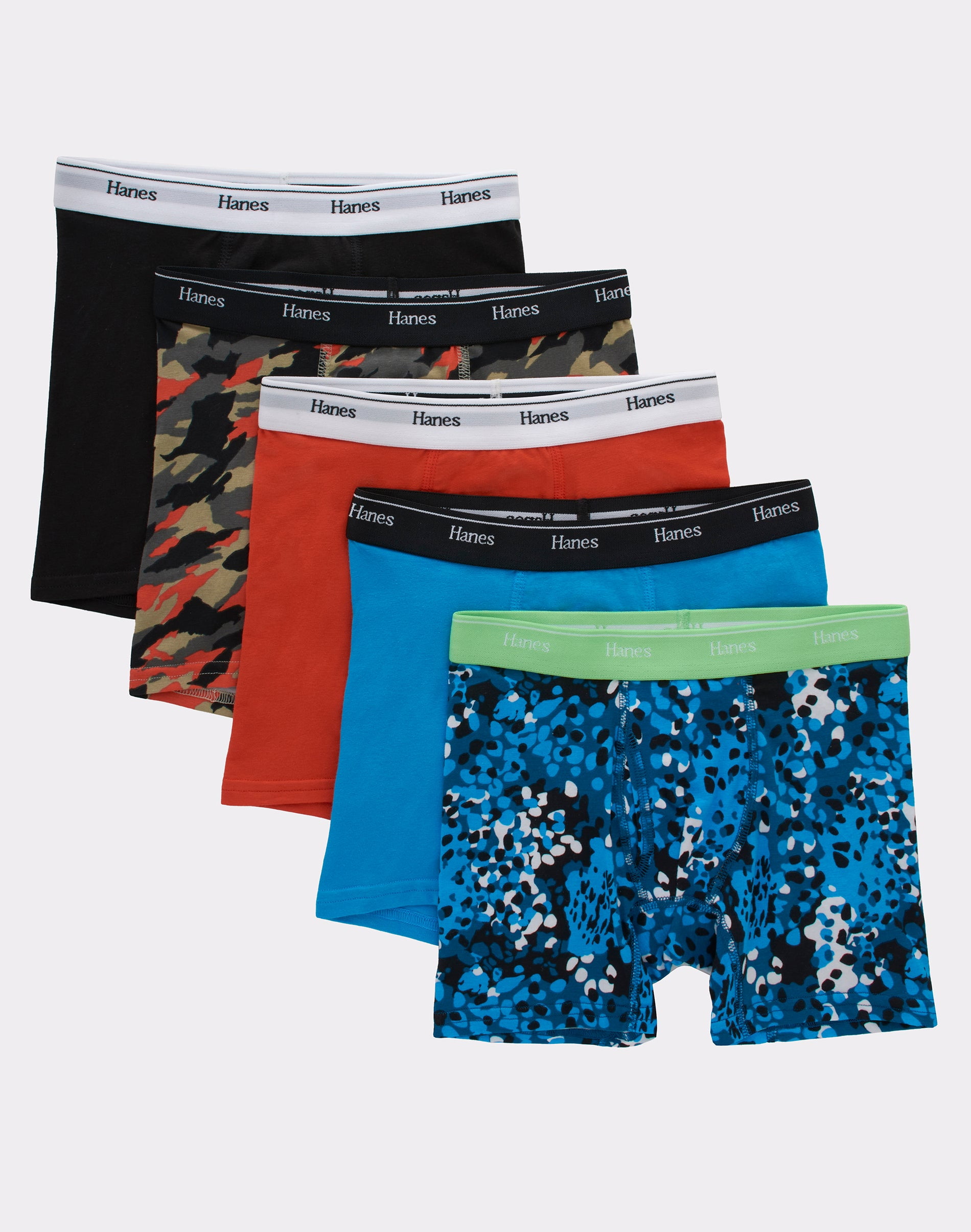 Hanes Originals Boys' Comfort Flex Boxer Briefs, Soft Cotton Blend ...
