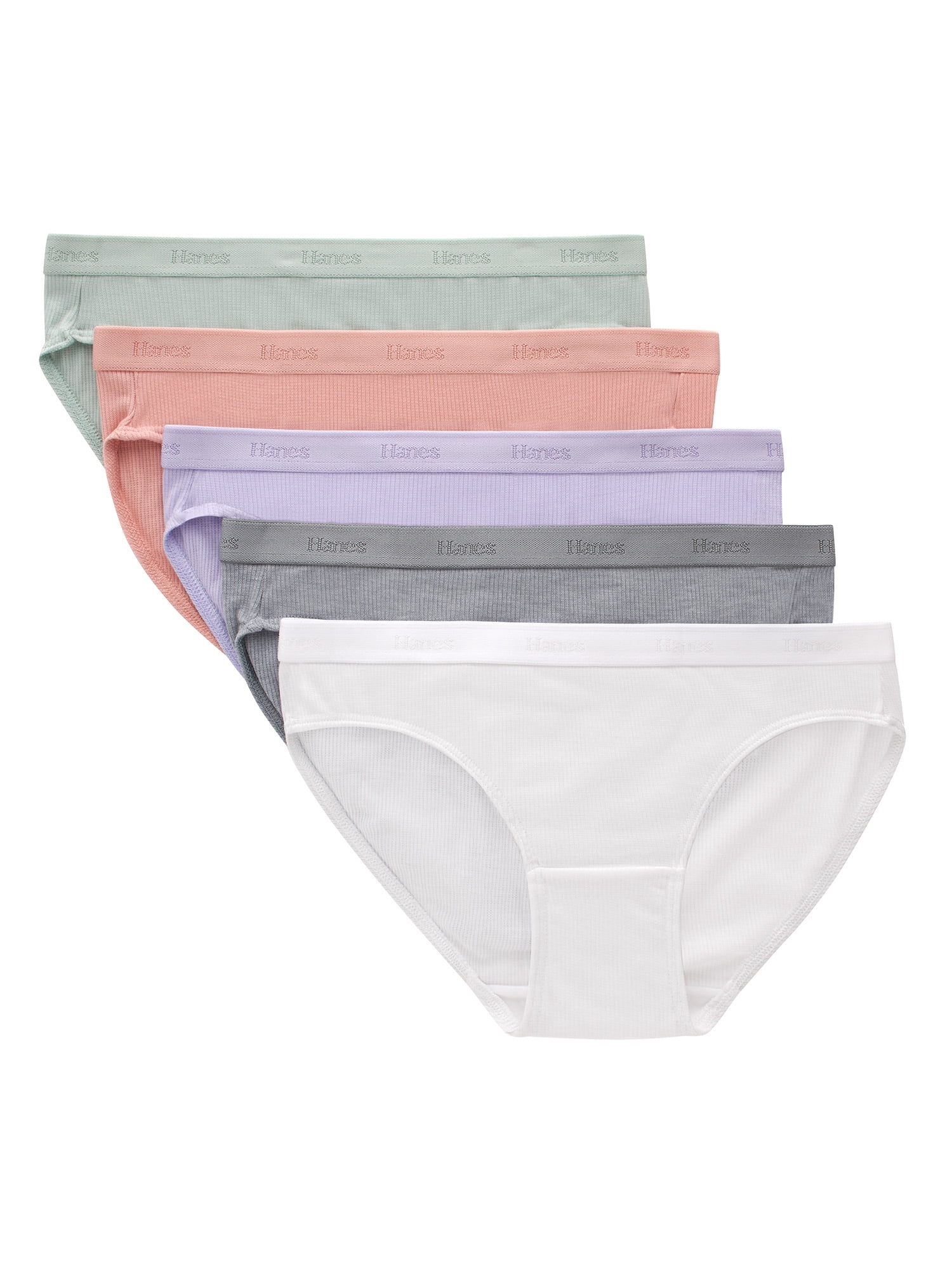 Hanes Originals Girls' SuperSoft Bikini Underwear, 5 Pack - Walmart.com