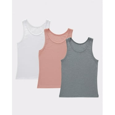 Hanes Girls Tanks, 3 Pack Cami Tanks With Shelf Bra Value Pack Sizes 6 ...