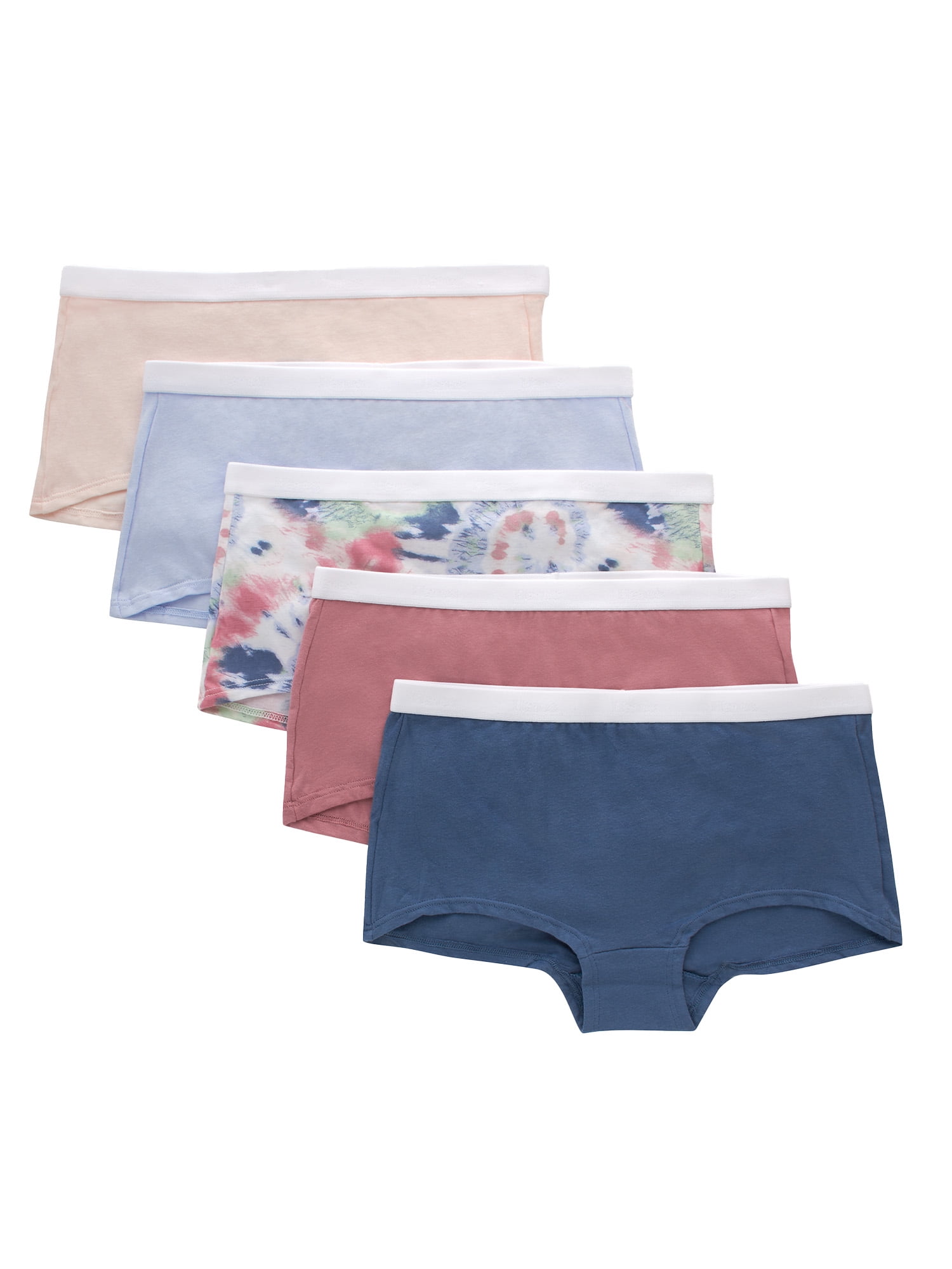 Hanes Originals Girls' Tween Underwear Boyshort Pack, Fashion Assorted ...