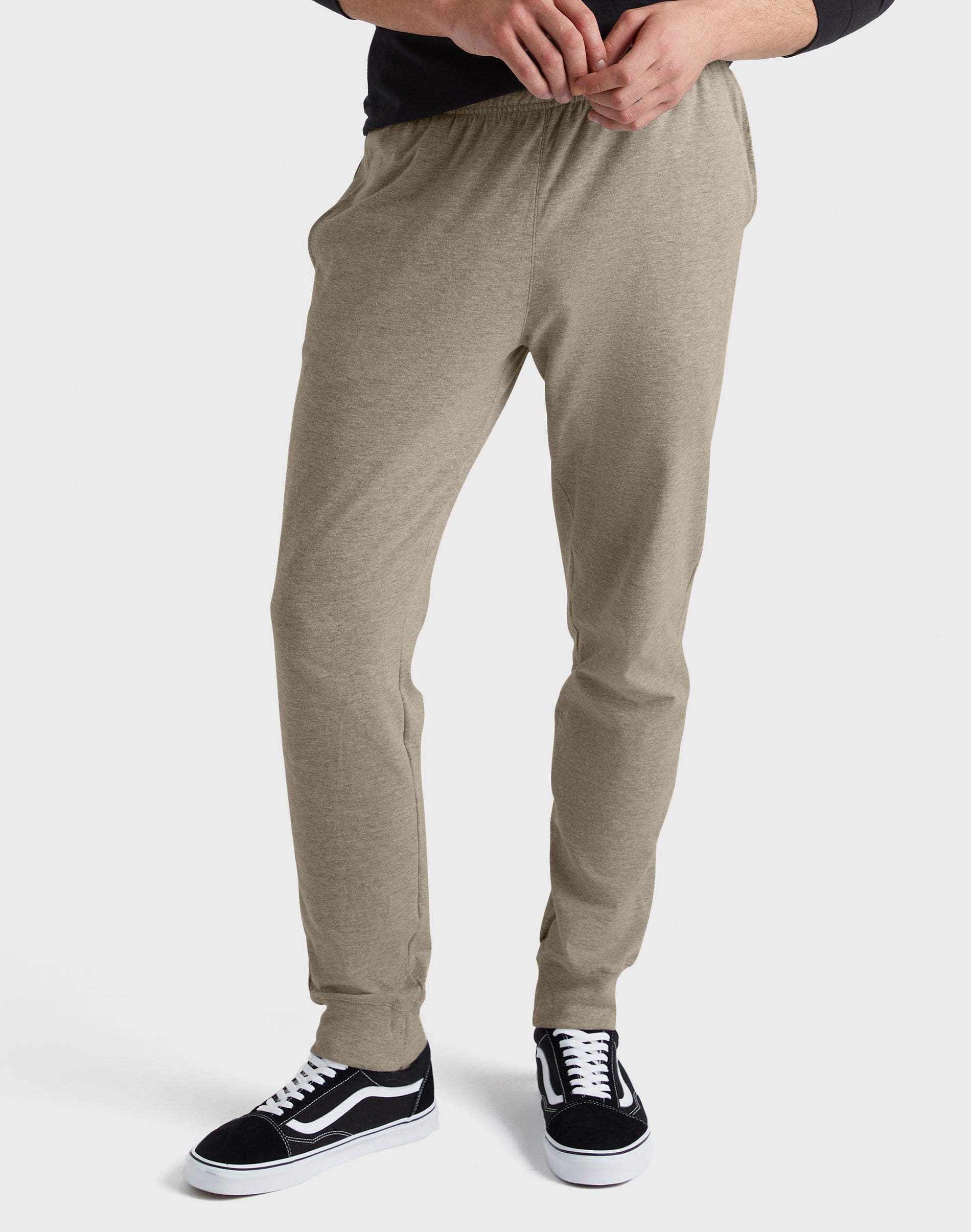 Hanes Originals Joggers Men's Cotton Jersey Sweatpants Pockets Regular ...