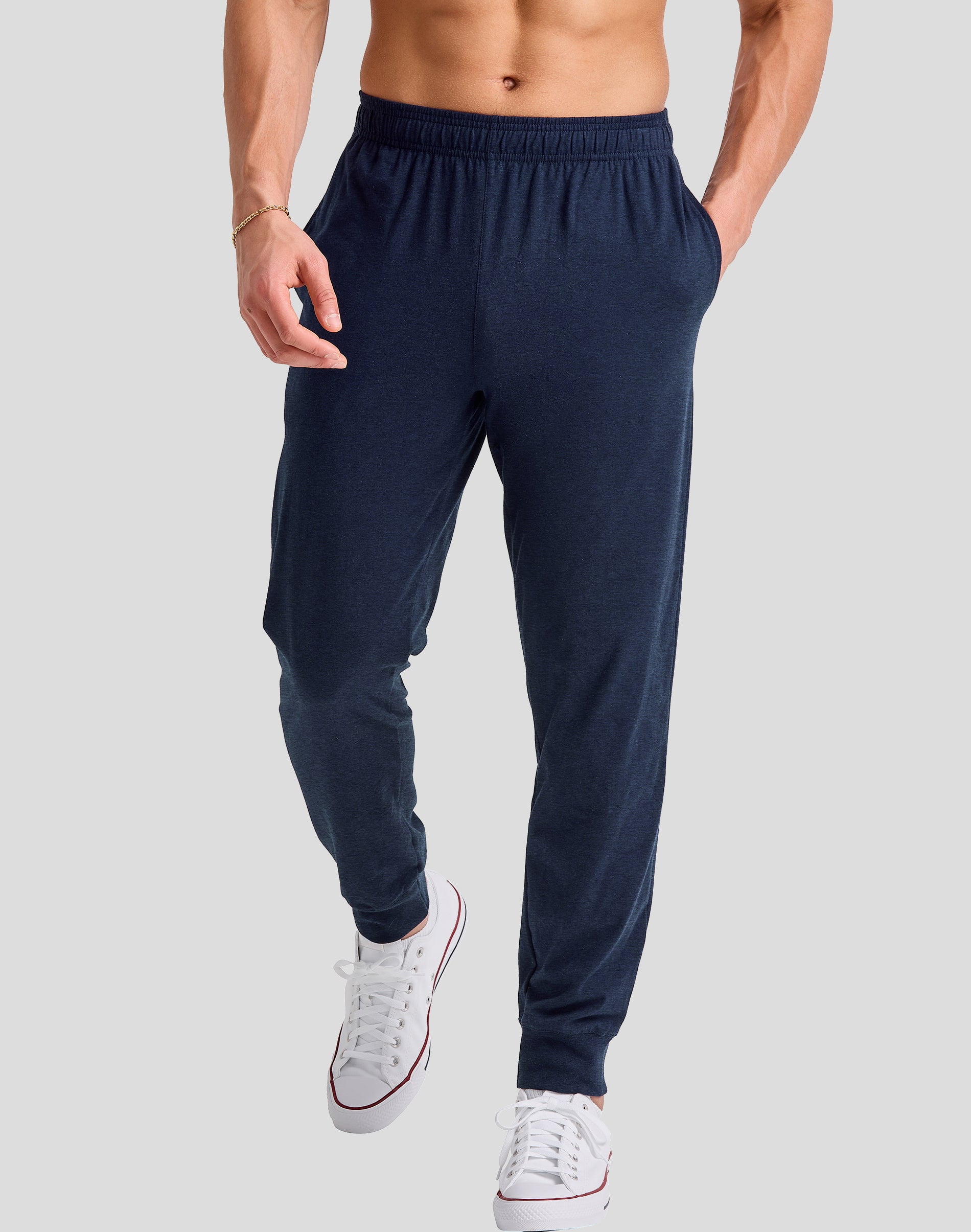 Hanes Originals Joggers Pockets Men's Tri-Blend Lightweight Drawcord ...