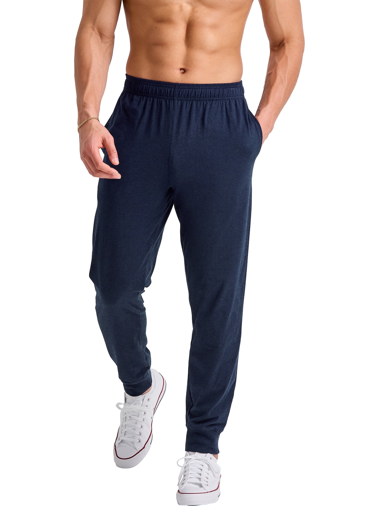 Hanes Originals Joggers Pockets Men's Tri-Blend Lightweight Drawcord ...