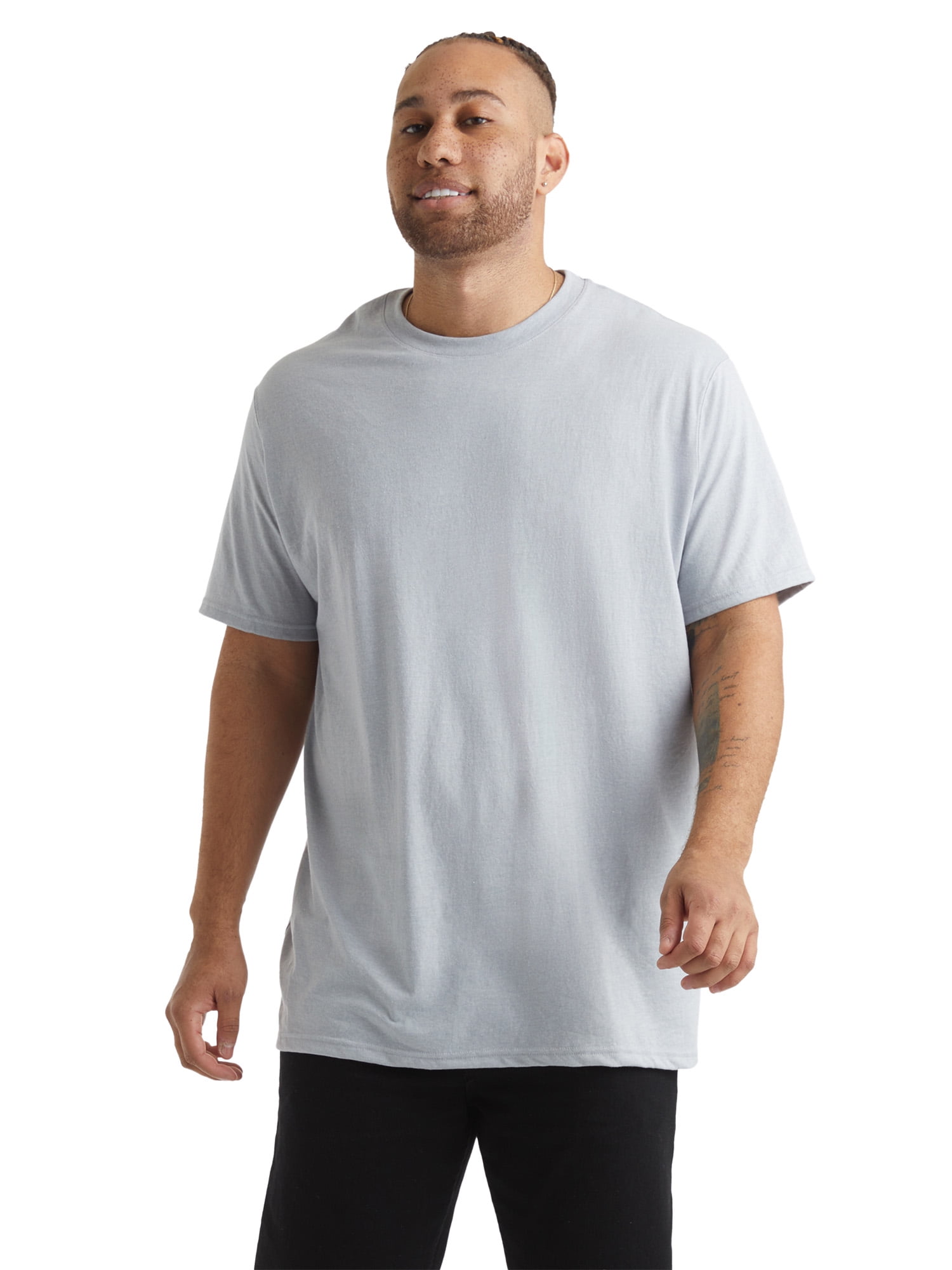 Hanes Men's & Big & Tall Men's Triblend Lightweight Crewneck Tee Shirt ...