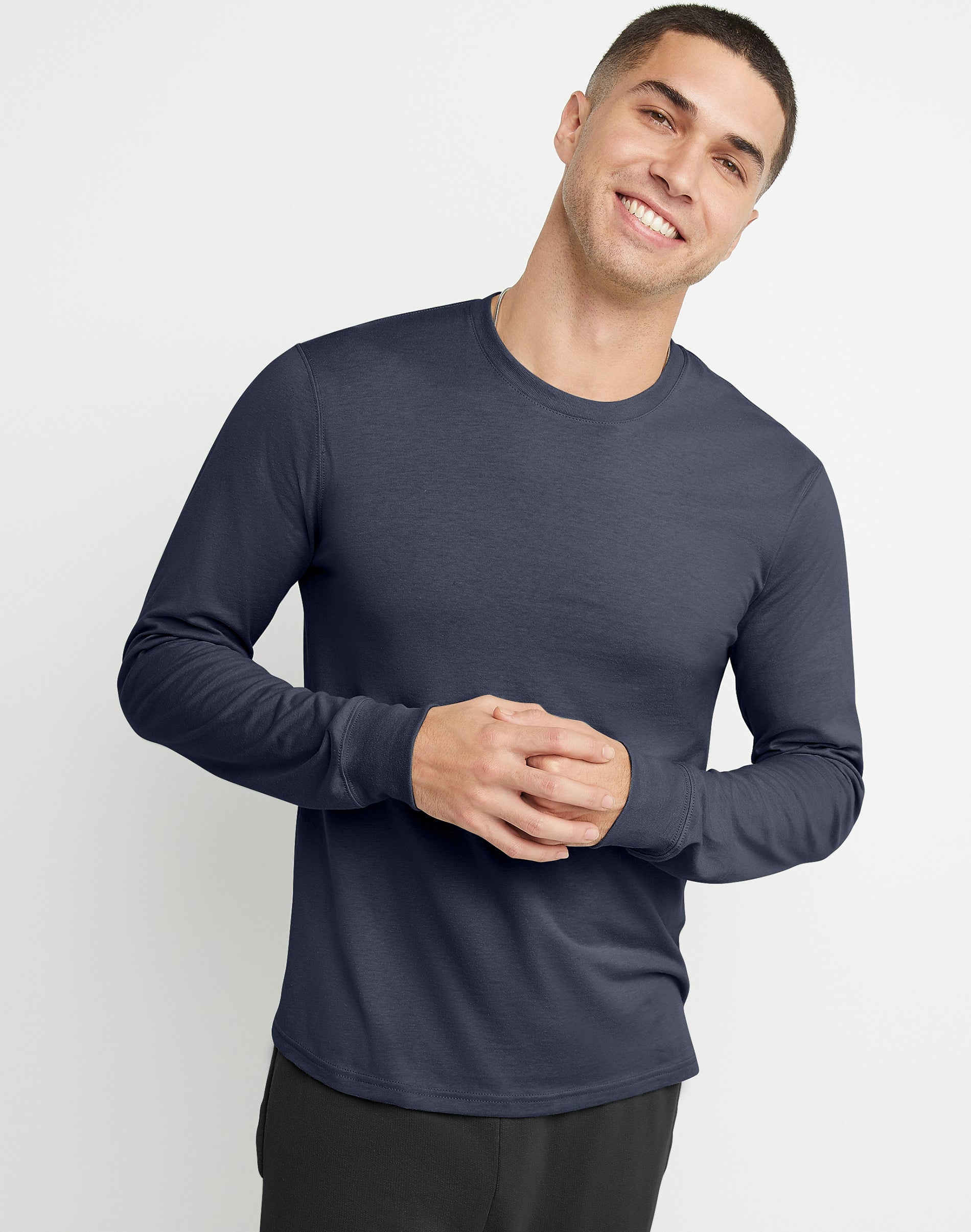 Hanes Originals Men's & Tall Men's Garment Dyed Long-Sleeve T-Shirt ...
