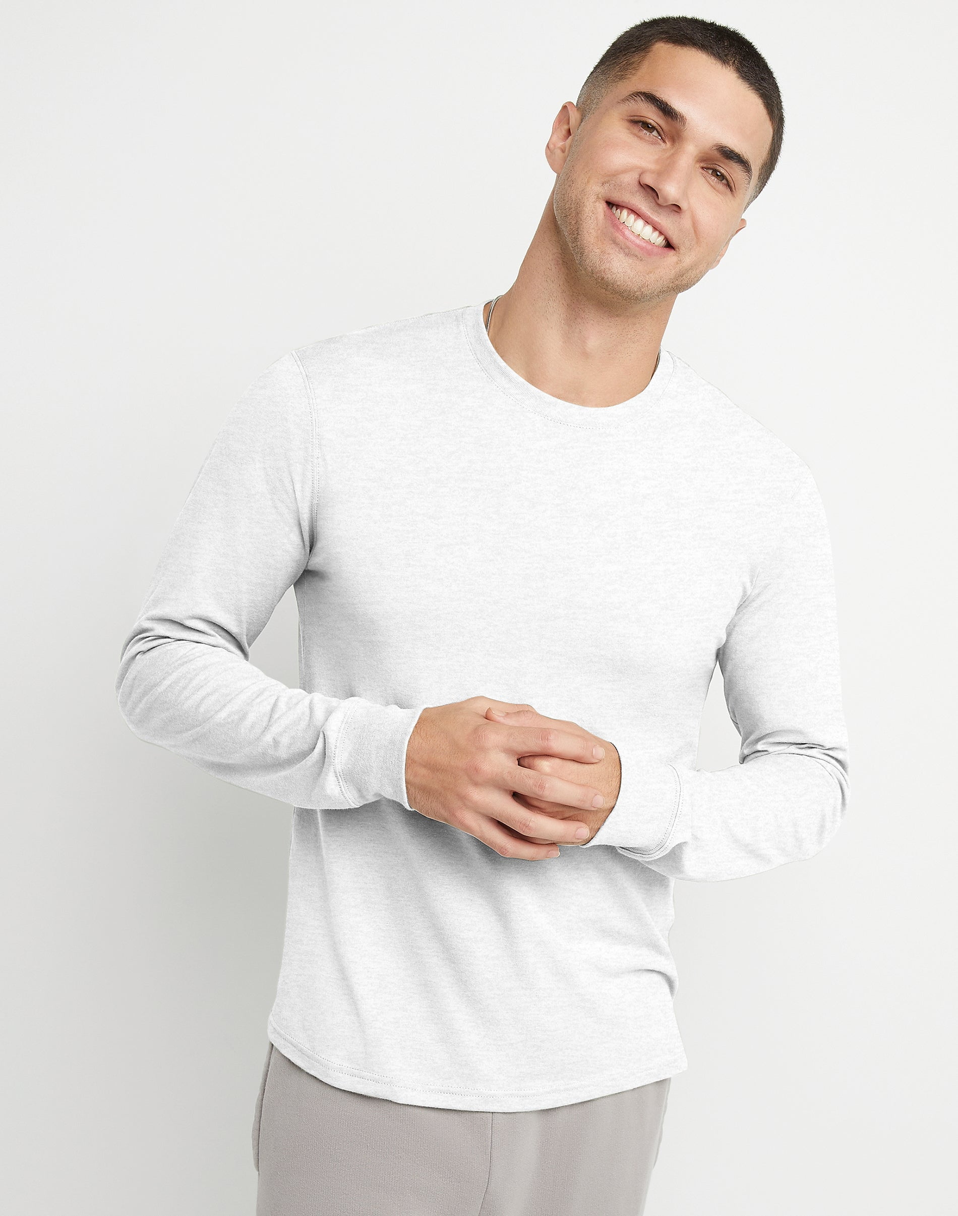 Hanes Originals Men's Cotton Long Sleeve T-Shirt (Big & Tall Sizes ...