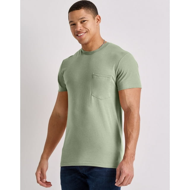 Hanes Originals Men's Pocket T-Shirt Cotton Crewneck Short Sleeve Tee ...