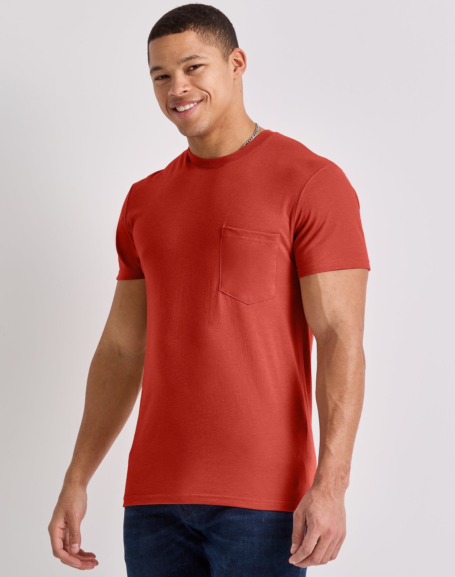 Hanes Originals Men's Pocket T-Shirt Cotton Crewneck Short Sleeve Tee Lightweight S-3XL ...
