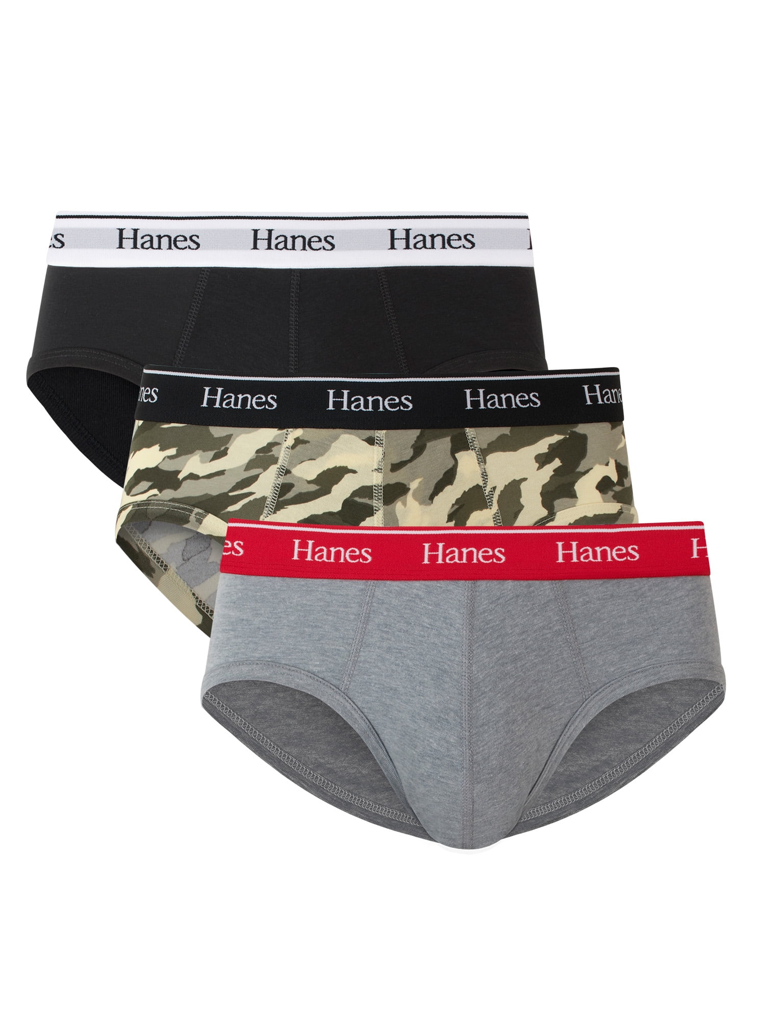 Hanes Originals Men's Dyed Brief, Moisture Wicking Stretch Cotton Brief, 3-Pack - Walmart.com